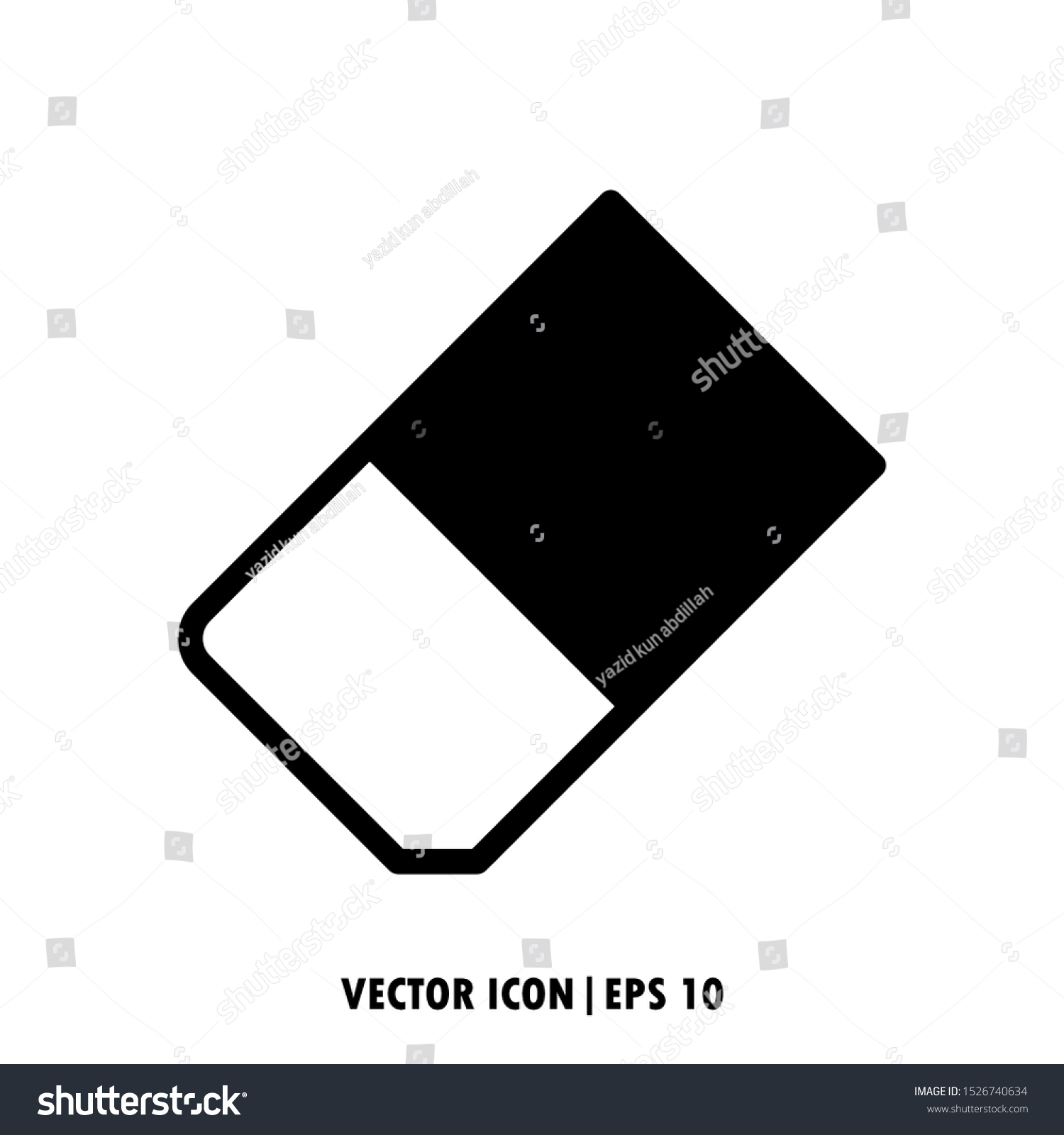 Eraser Icon Vector Simple Design Stock Vector (Royalty Free) 1526740634