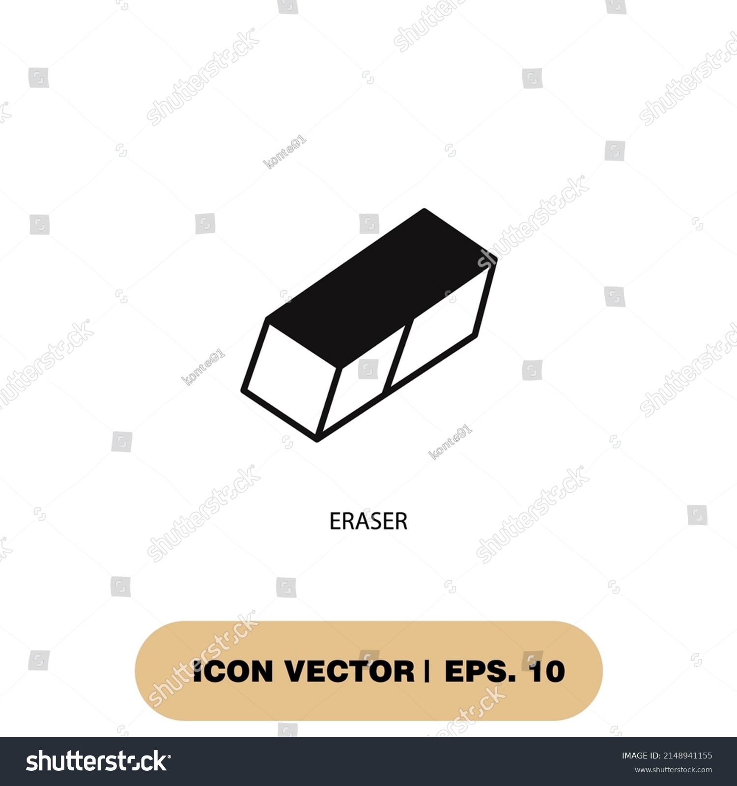 Eraser Icons Symbol Vector Elements Infographic Stock Vector (Royalty ...