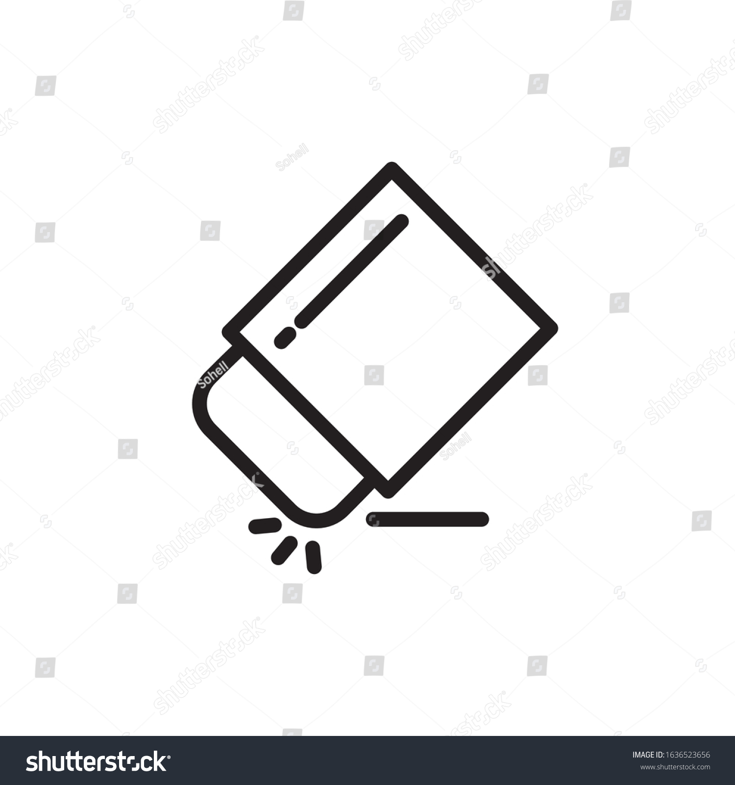 Eraser Outline Icon Vector Design Template Stock Vector (Royalty Free ...