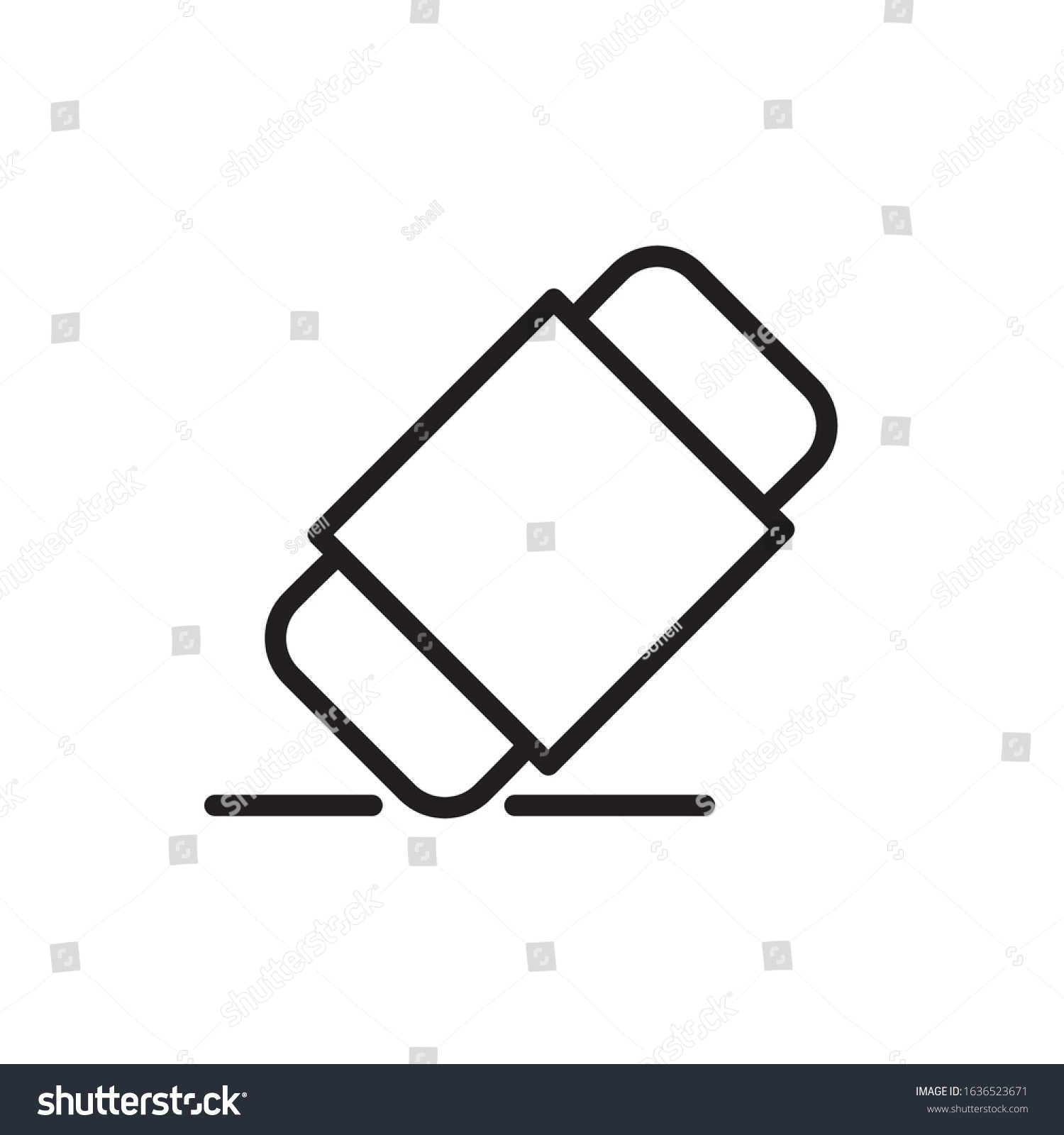 Eraser Outline Icon Vector Design Template Stock Vector (Royalty Free ...