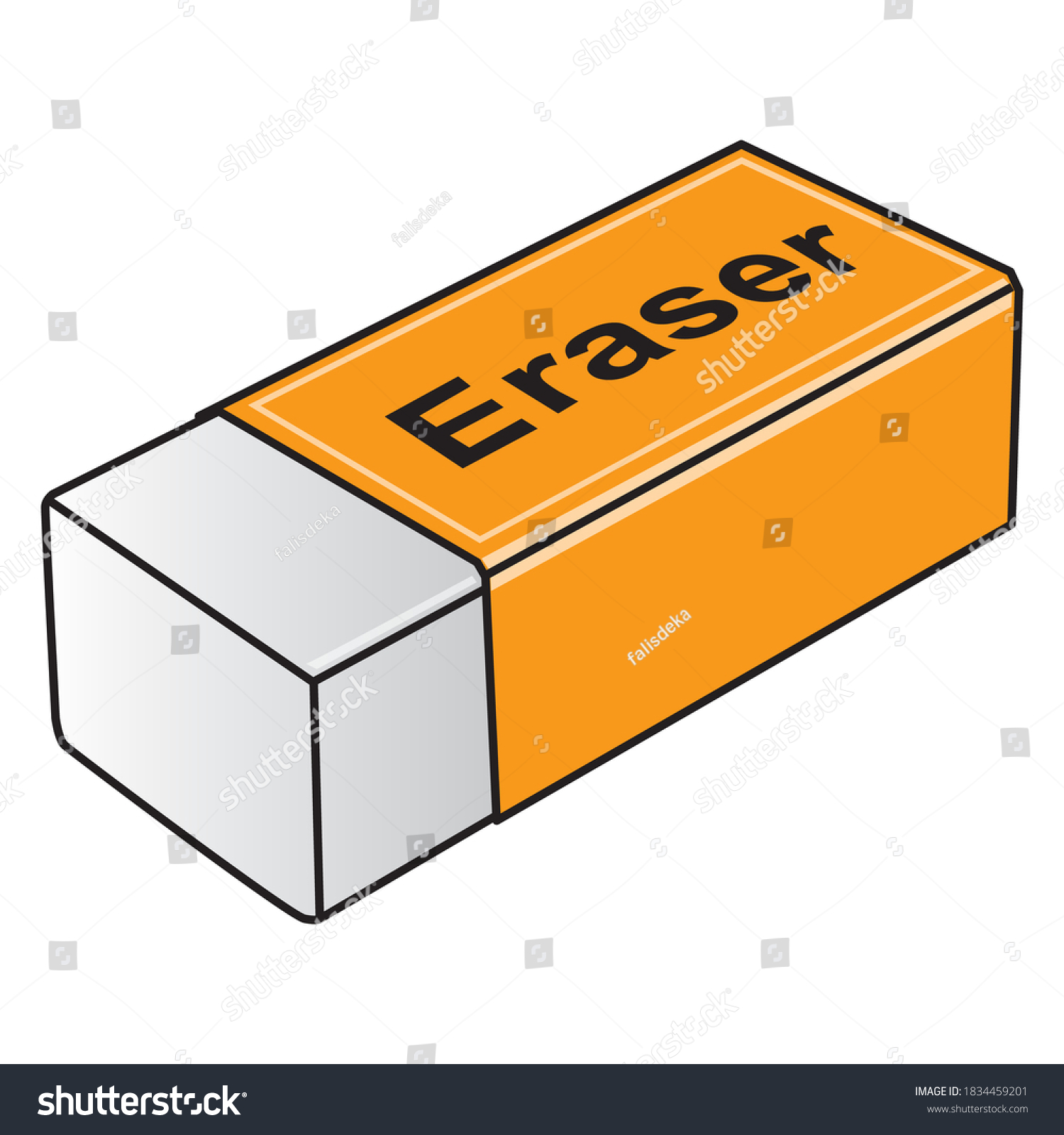 Eraser Vector Illustrationisolated On White Backgroundtop Stock Vector ...
