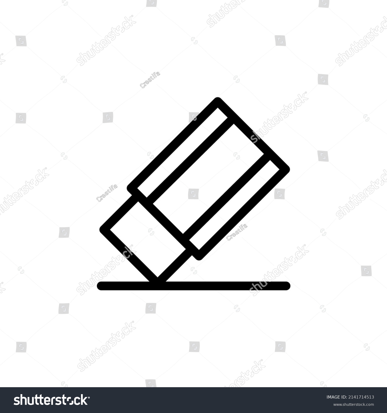 Eraser Outline Icon Vector Stock Vector (Royalty Free) 2141714513 ...