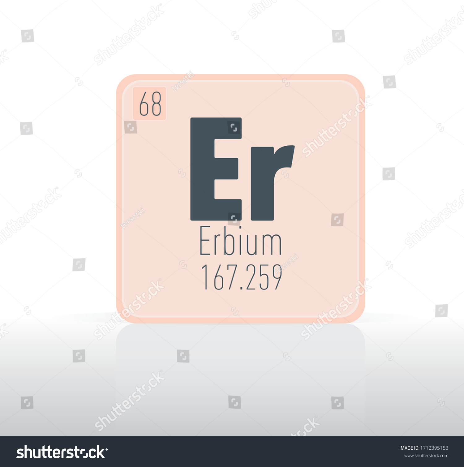 Erbium Periodic Table Single Element: เวกเตอร์สต็อก (ปลอดค่าลิขสิทธิ์ ...