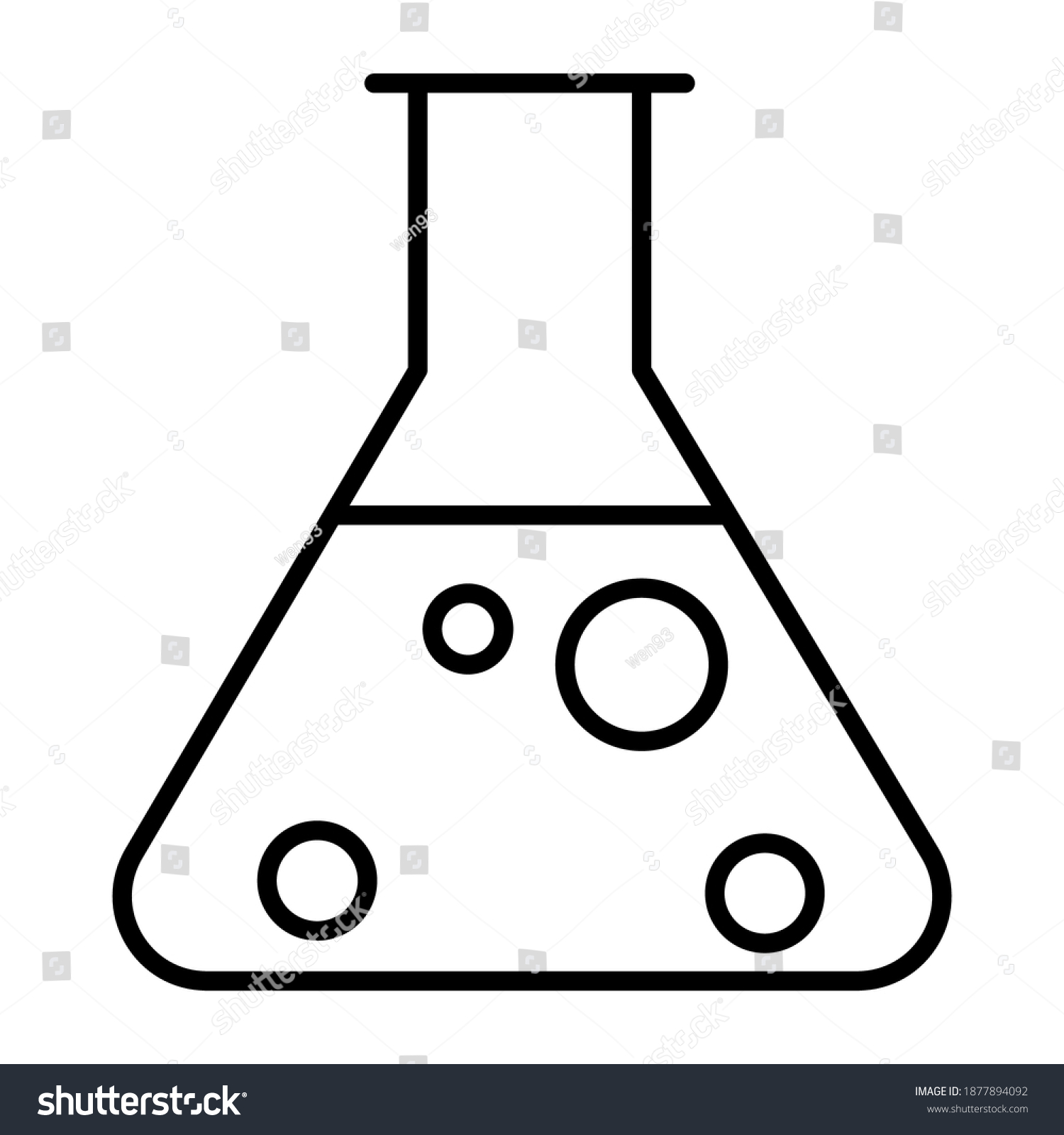 Erlenmeyer Flask Icon Erlenmeyer Flask Website Stock Vector (Royalty ...