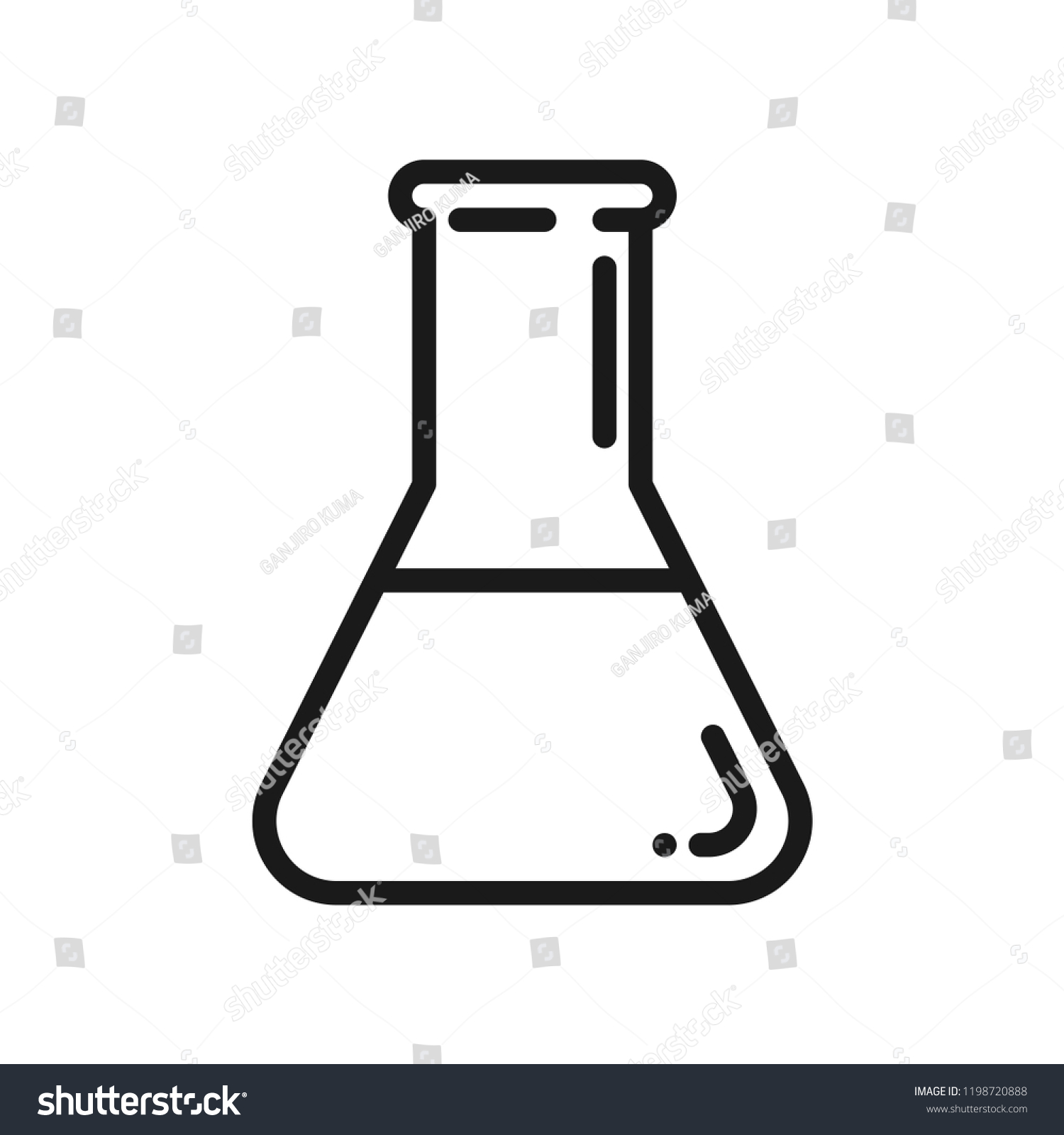 Erlenmeyer Flask Icon Science Lab Concept: vector de stock (libre de ...