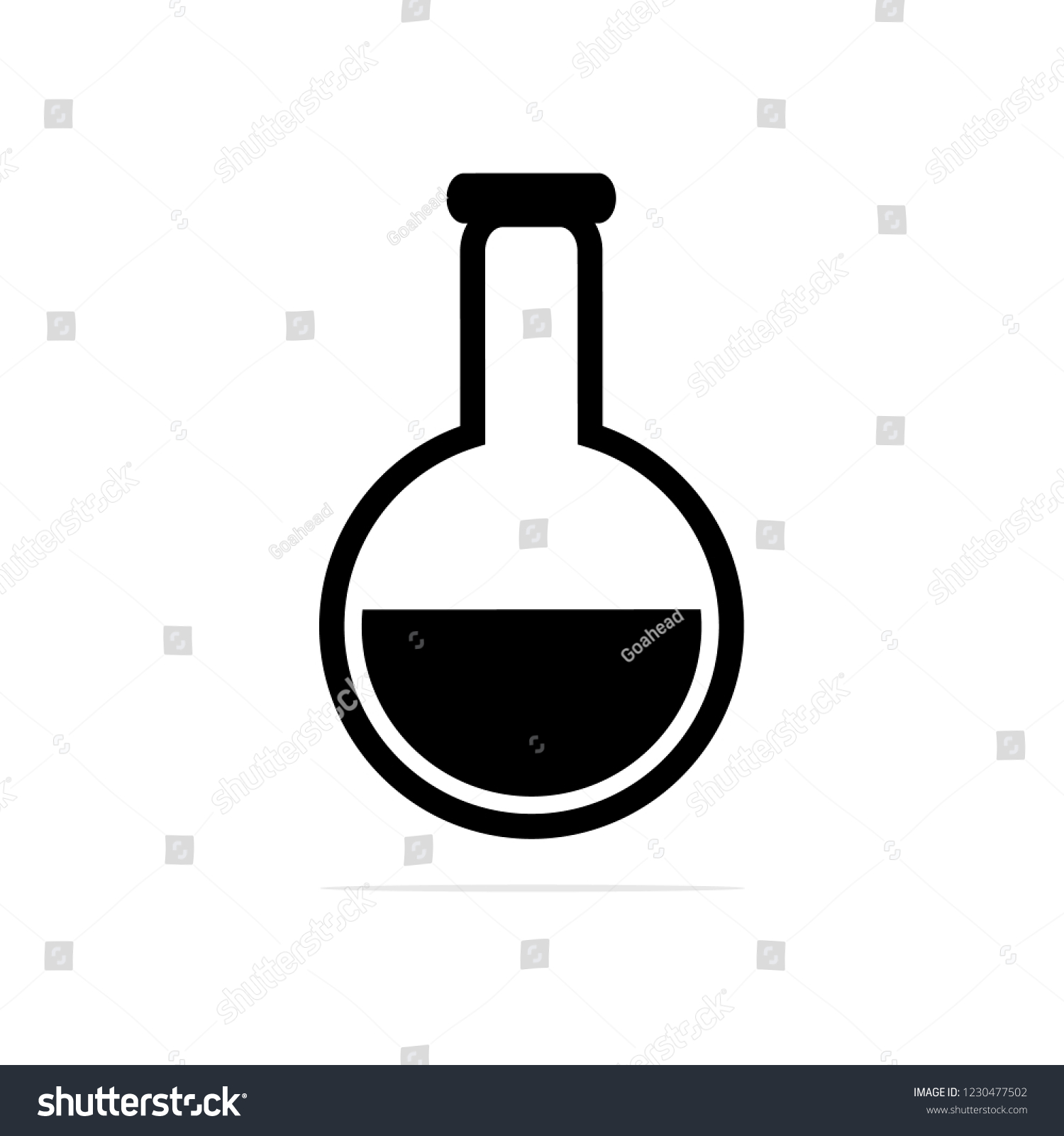 Erlenmeyer Flask Icon Vector Concept Illustration Stock Vector (Royalty ...