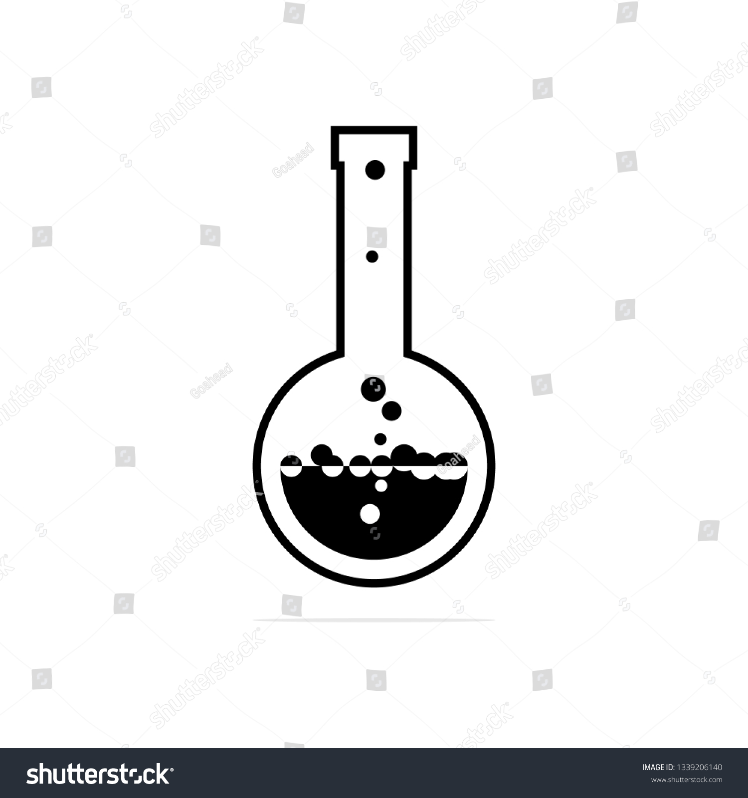 Erlenmeyer Flask Icon Vector Concept Illustration Stock Vector (Royalty ...