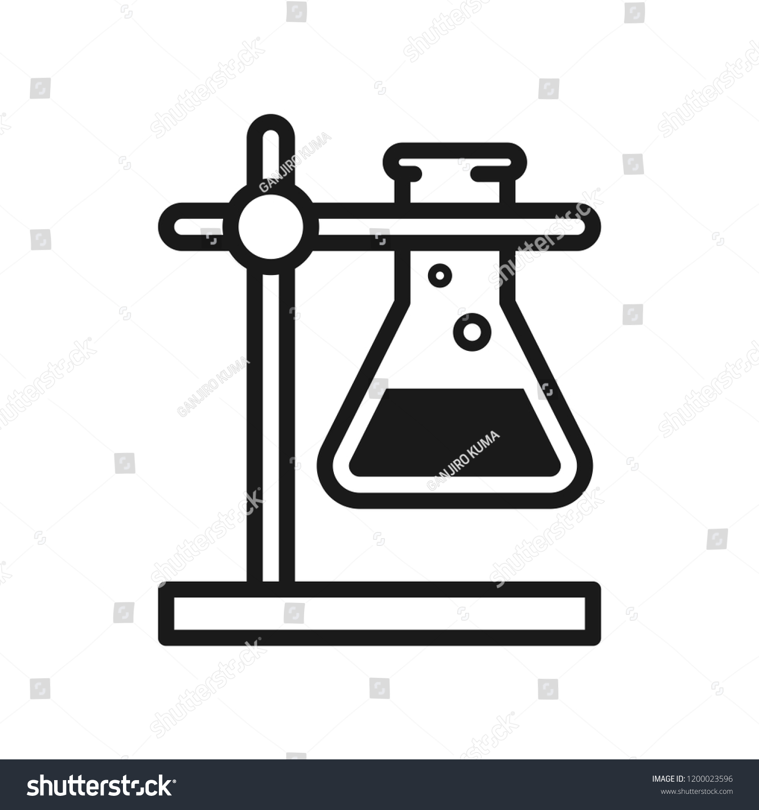 Erlenmeyer Flask Lab Water Solution Science Stock Vector (Royalty Free ...