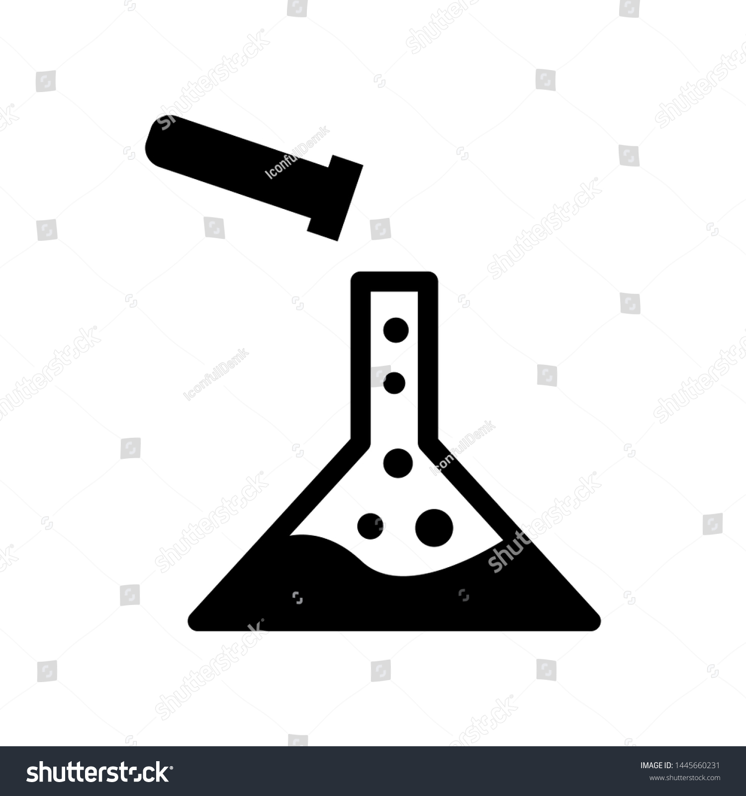 Erlenmeyer Icon Vector Illustration Template Logo Stock Vector (Royalty ...