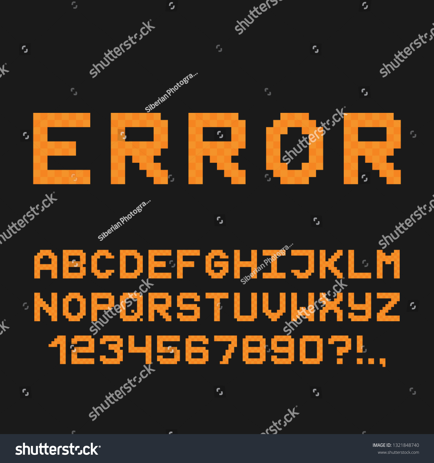 Error Inscription Pixel Style Font Vector Stock Vector (Royalty Free ...