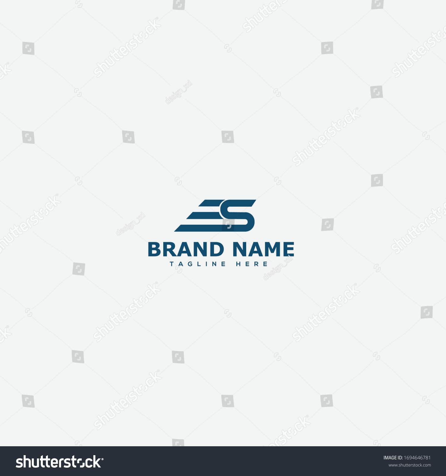 Es Letter Logo Design Template Vector Stock Vector (Royalty Free ...