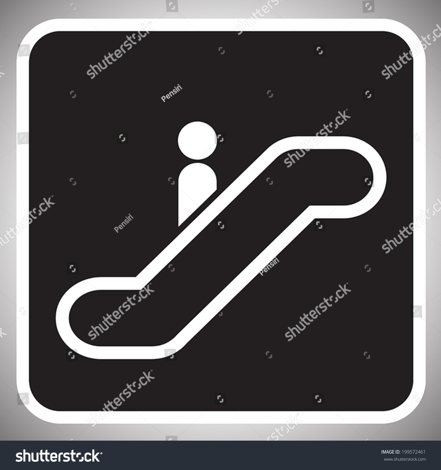 Escalator Information Signal Vector Stock Vector (Royalty Free ...
