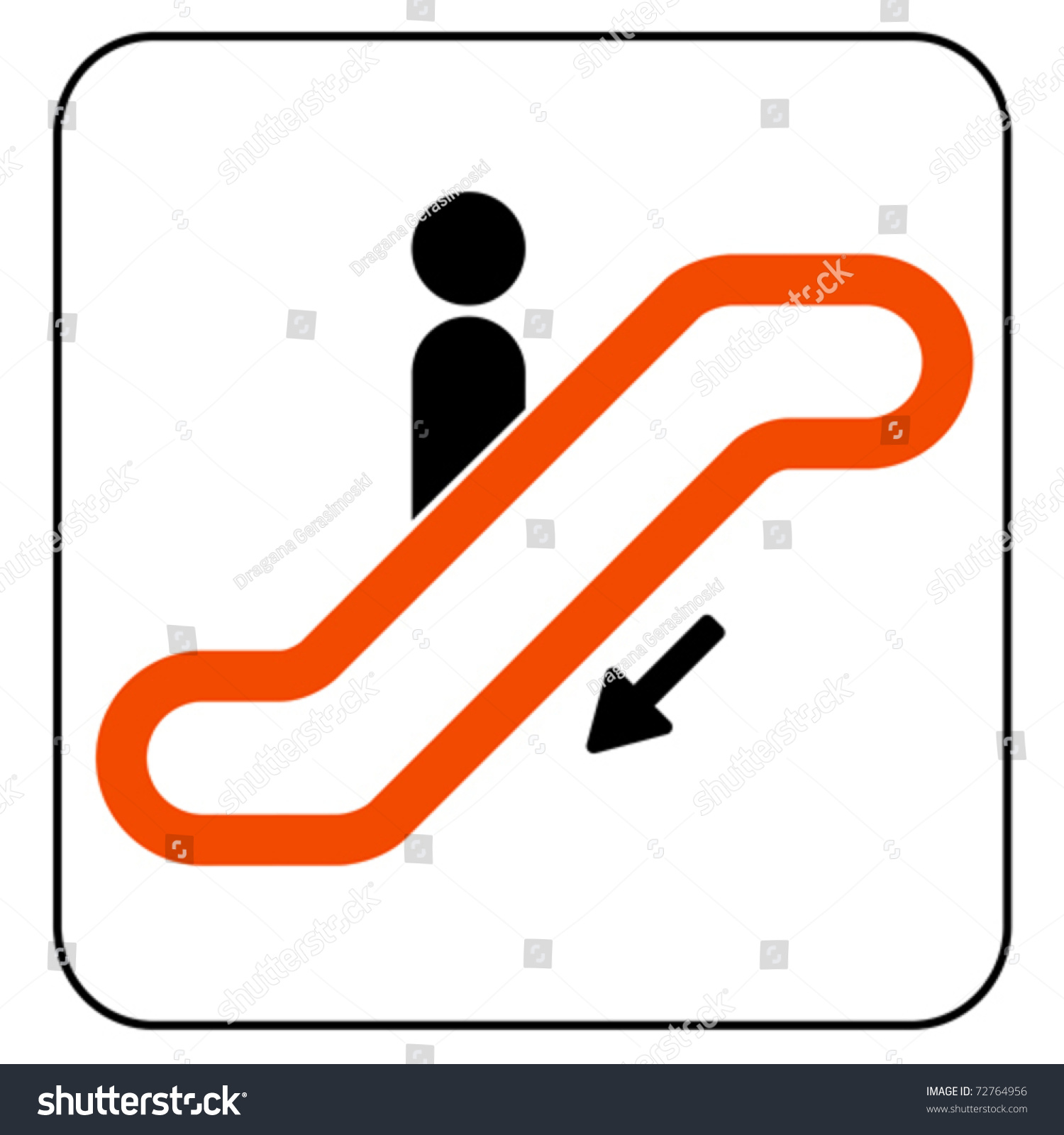 Escalator Information Signal Vector Stock Vector (Royalty Free ...