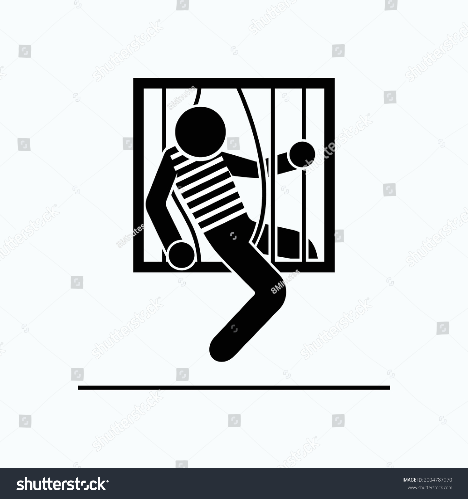 Escape Icon Prisoner Escaping Symbol Vector Stock Vector (Royalty Free ...