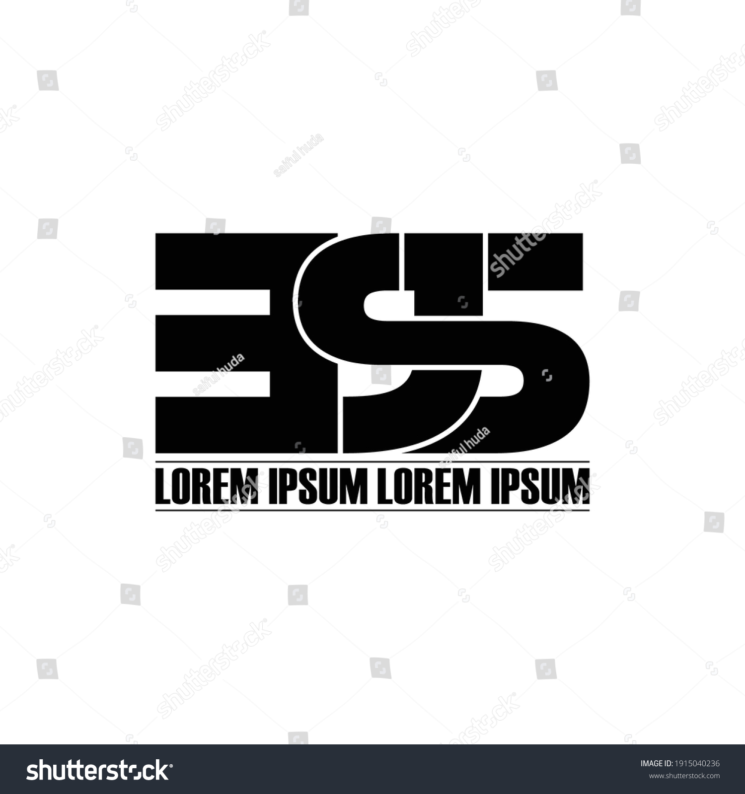 Esj Letter Monogram Logo Design Vector: เวกเตอร์สต็อก (ปลอดค่าลิขสิทธิ์ ...