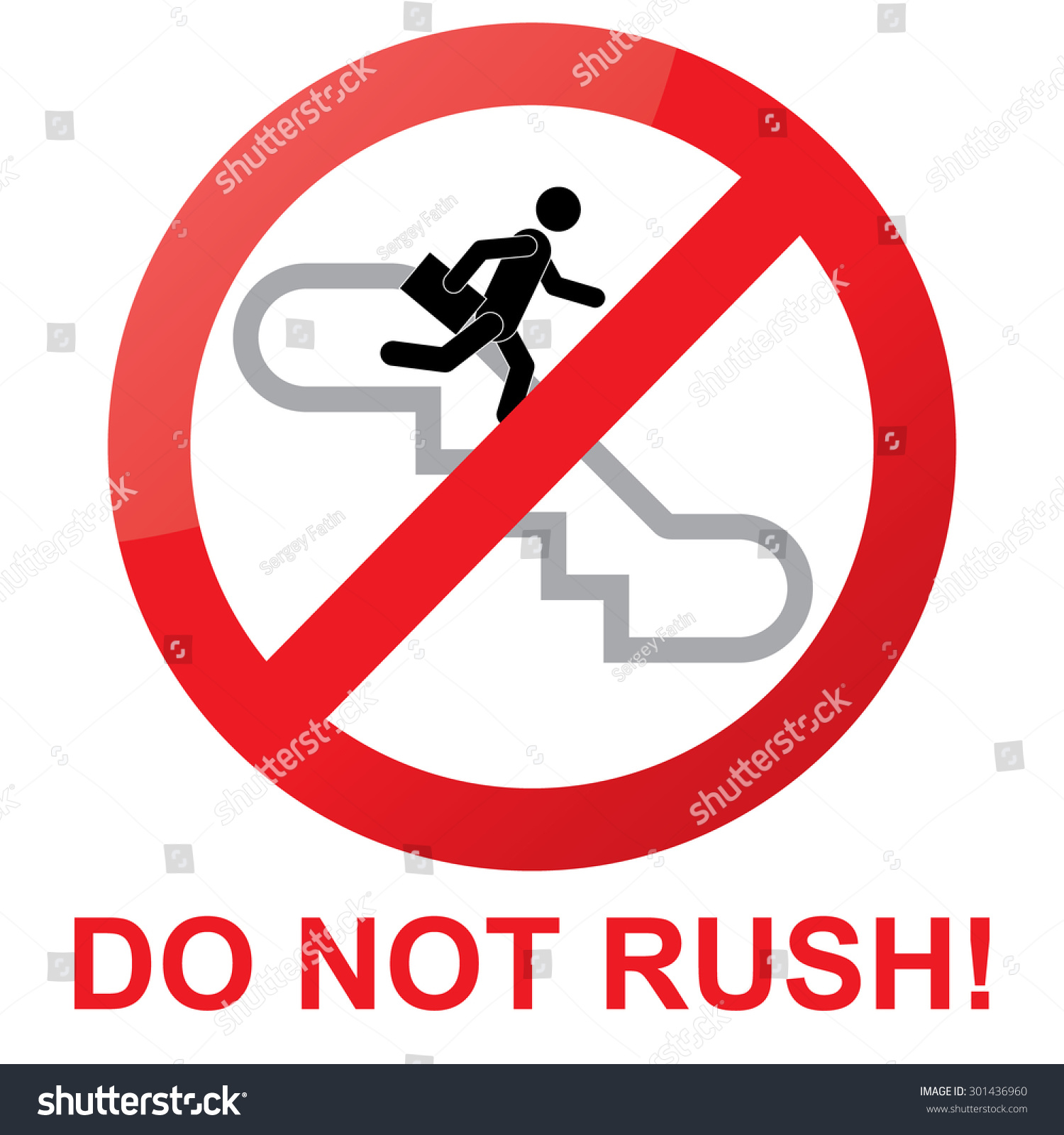 Eskalator Men Do Not Rush Vector Stock Vector (Royalty Free) 301436960