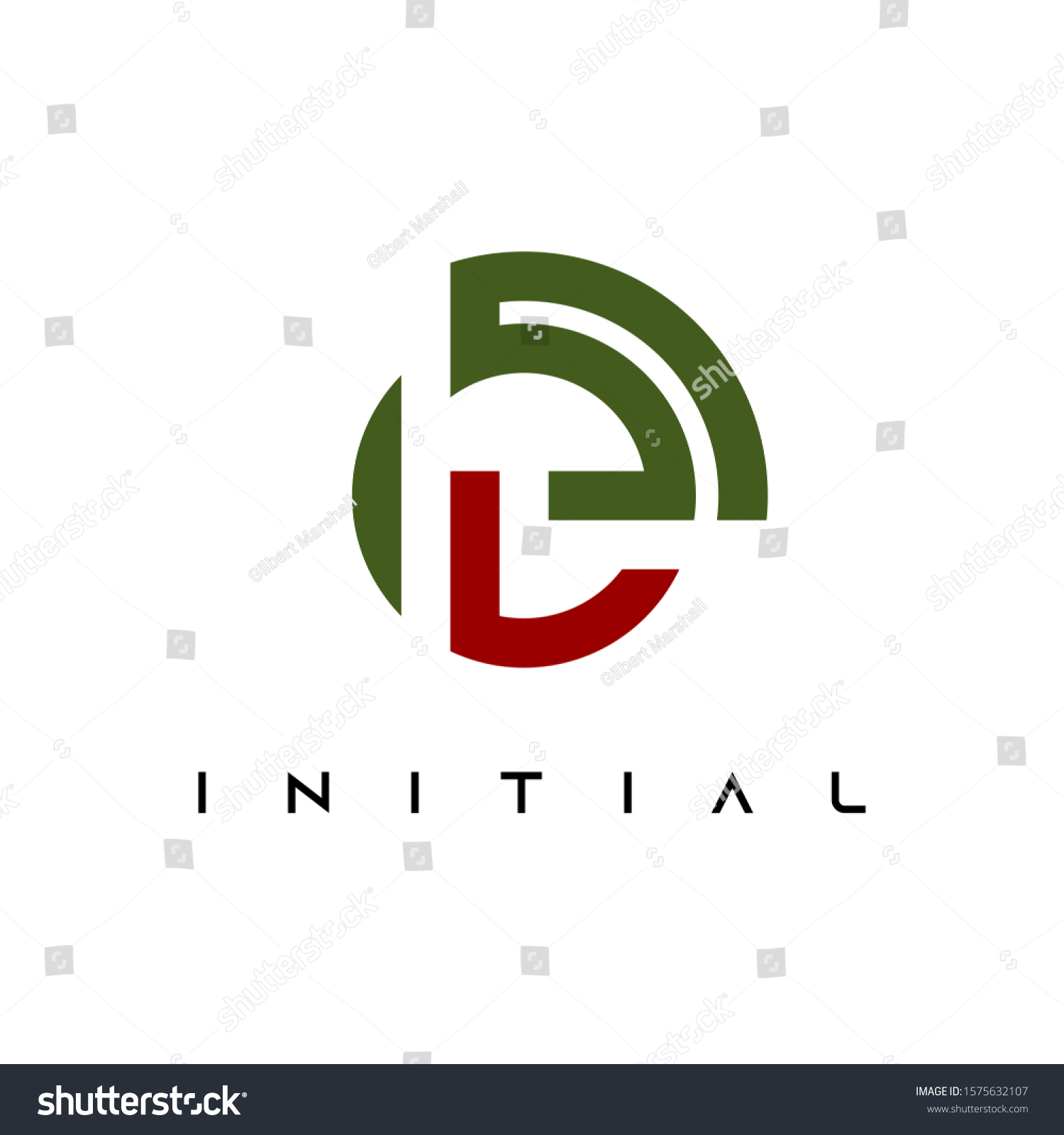 Esl Logo Initialarranged Circle Vector Design Stock Vector (Royalty ...