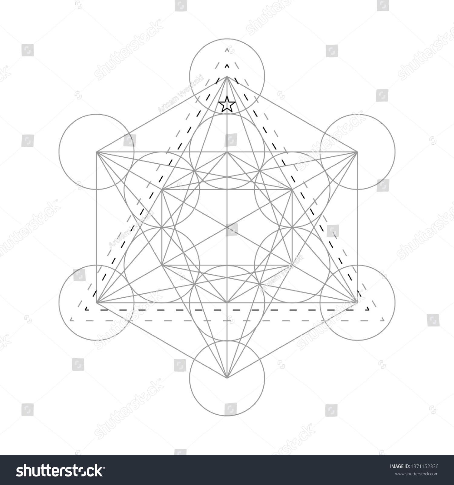 Esoteric Sacred Geometry Vector On White Stock Vector (Royalty Free ...