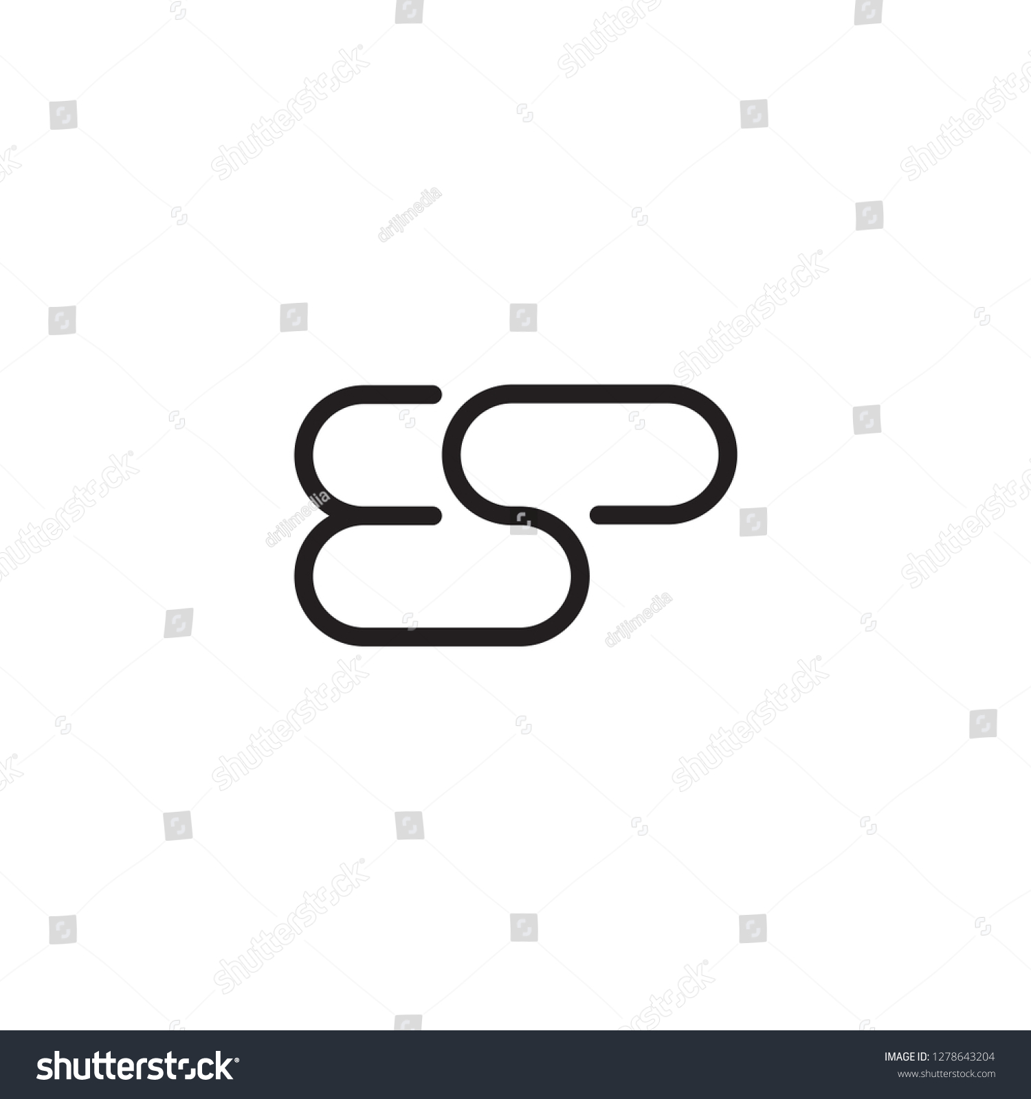 Esp Logo Letter Design Stock Vector (Royalty Free) 1278643204