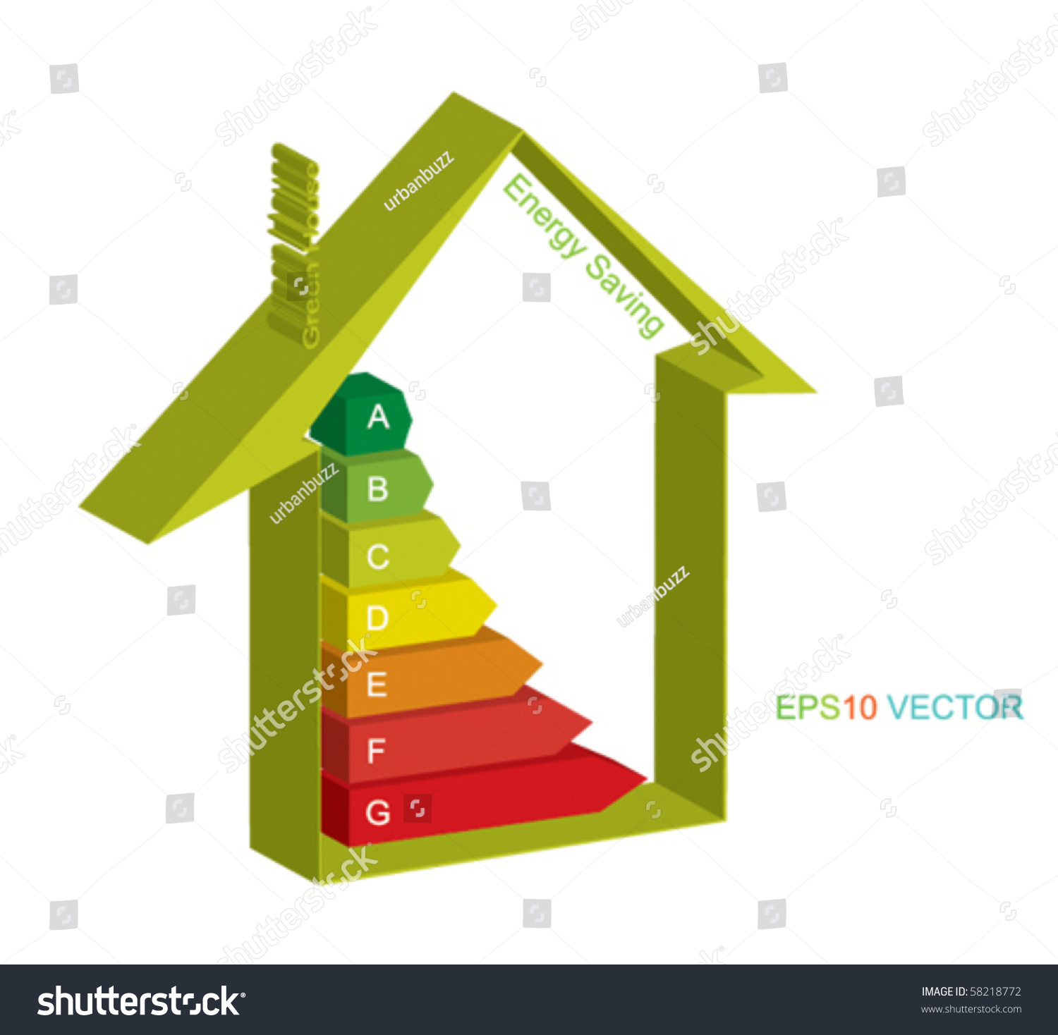 Esp 10 Vector Energy House Stock Vector (Royalty Free) 58218772 ...