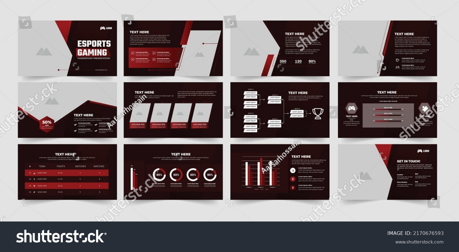 Esport Powerpoint Presentation Gaming Powerpoint Template Stock Vector ...