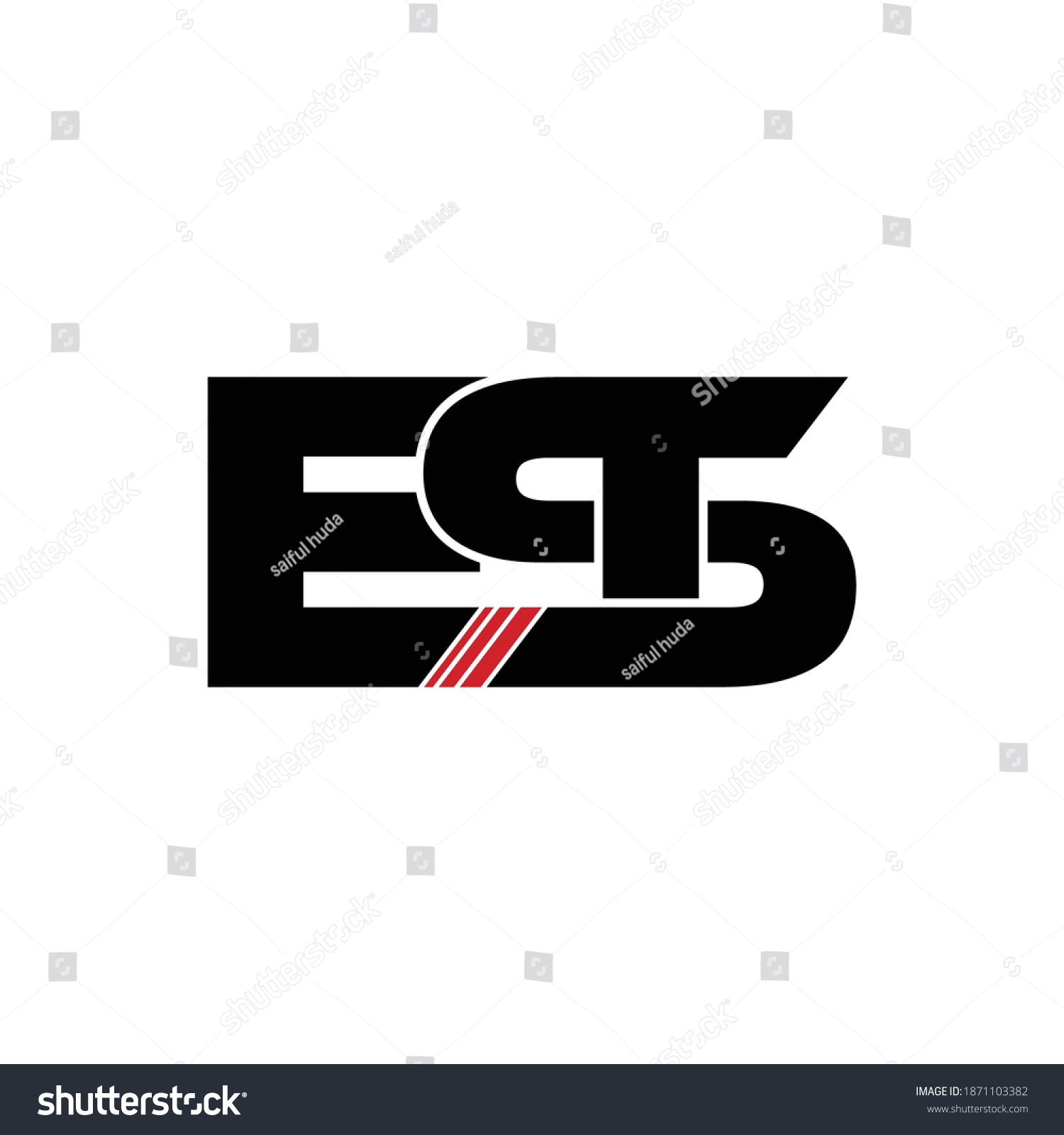 Est Letter Monogram Logo Design Vector Stock Vector (Royalty Free ...