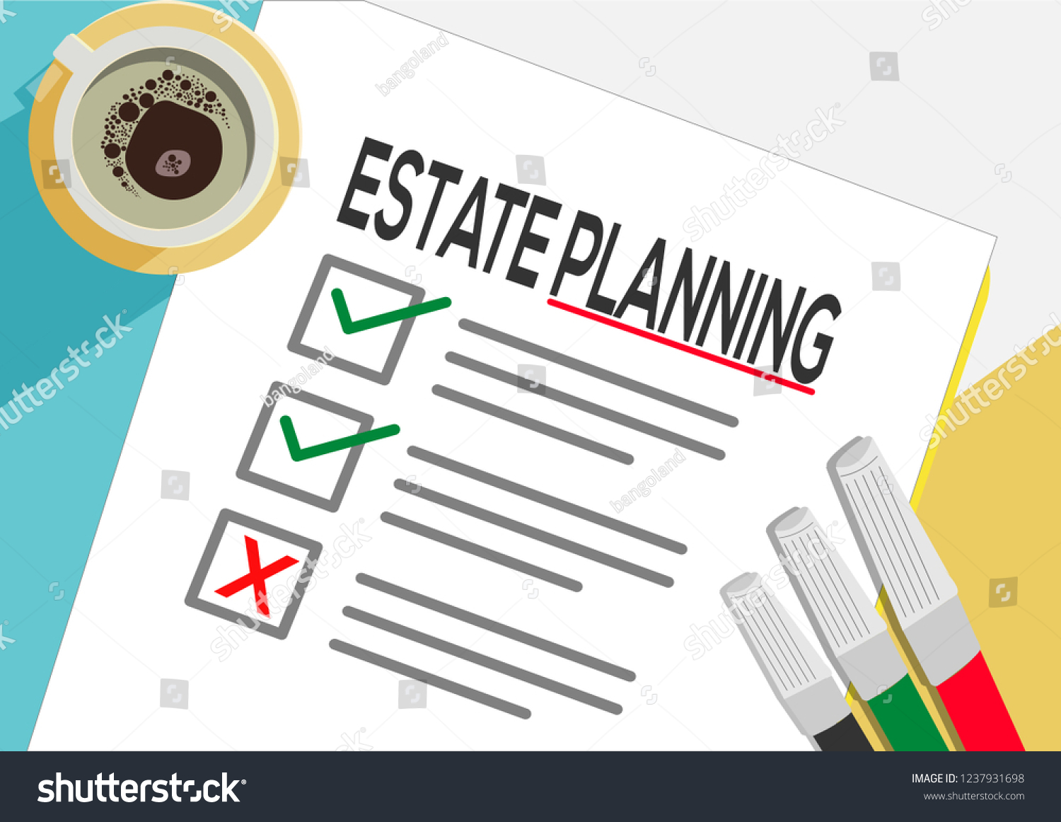 Estate Planning Plan Icon Concept One Stock Vector (Royalty Free ...