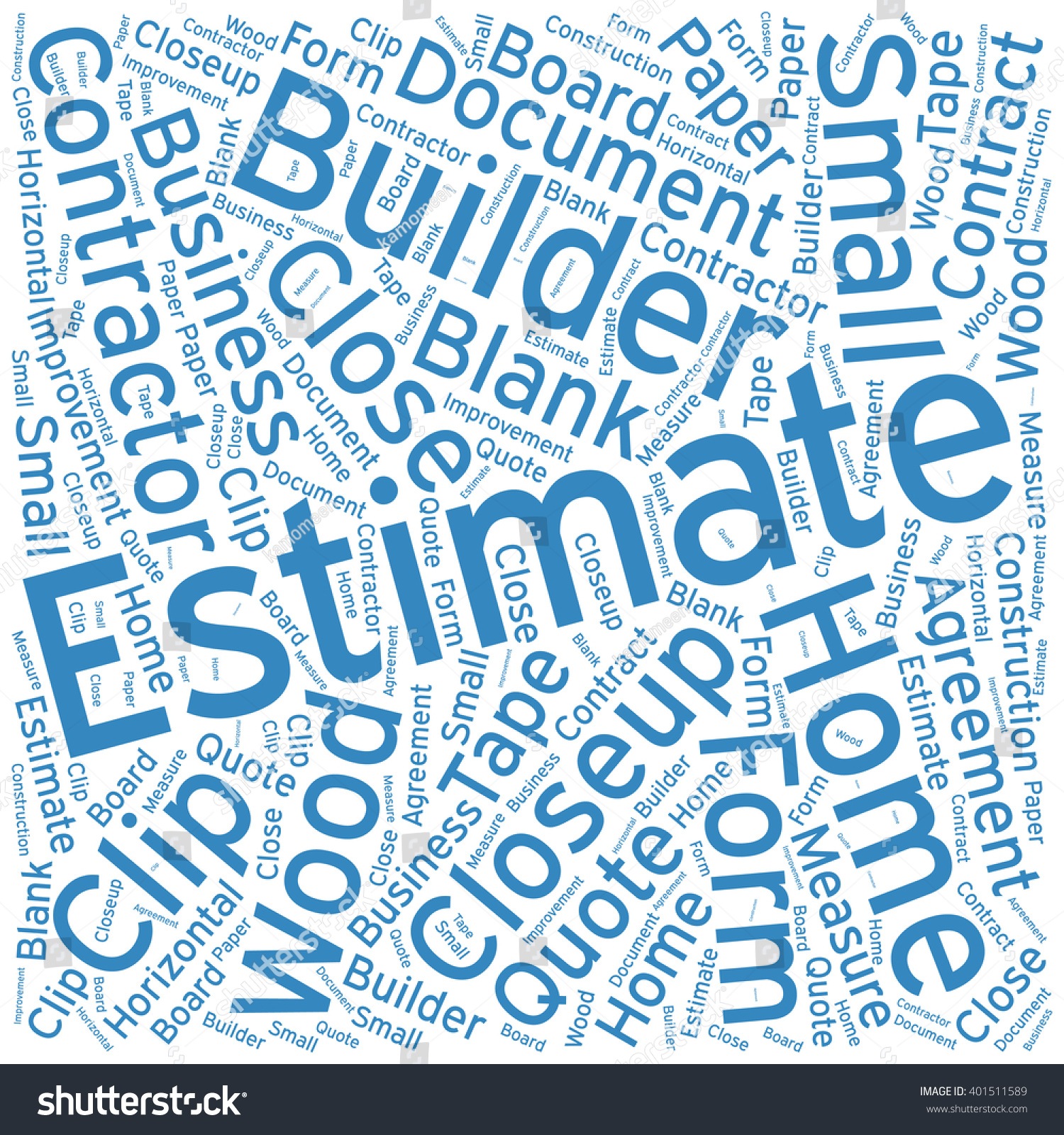 Estimate Word Cloud Art Background Stock Vector (Royalty Free ...