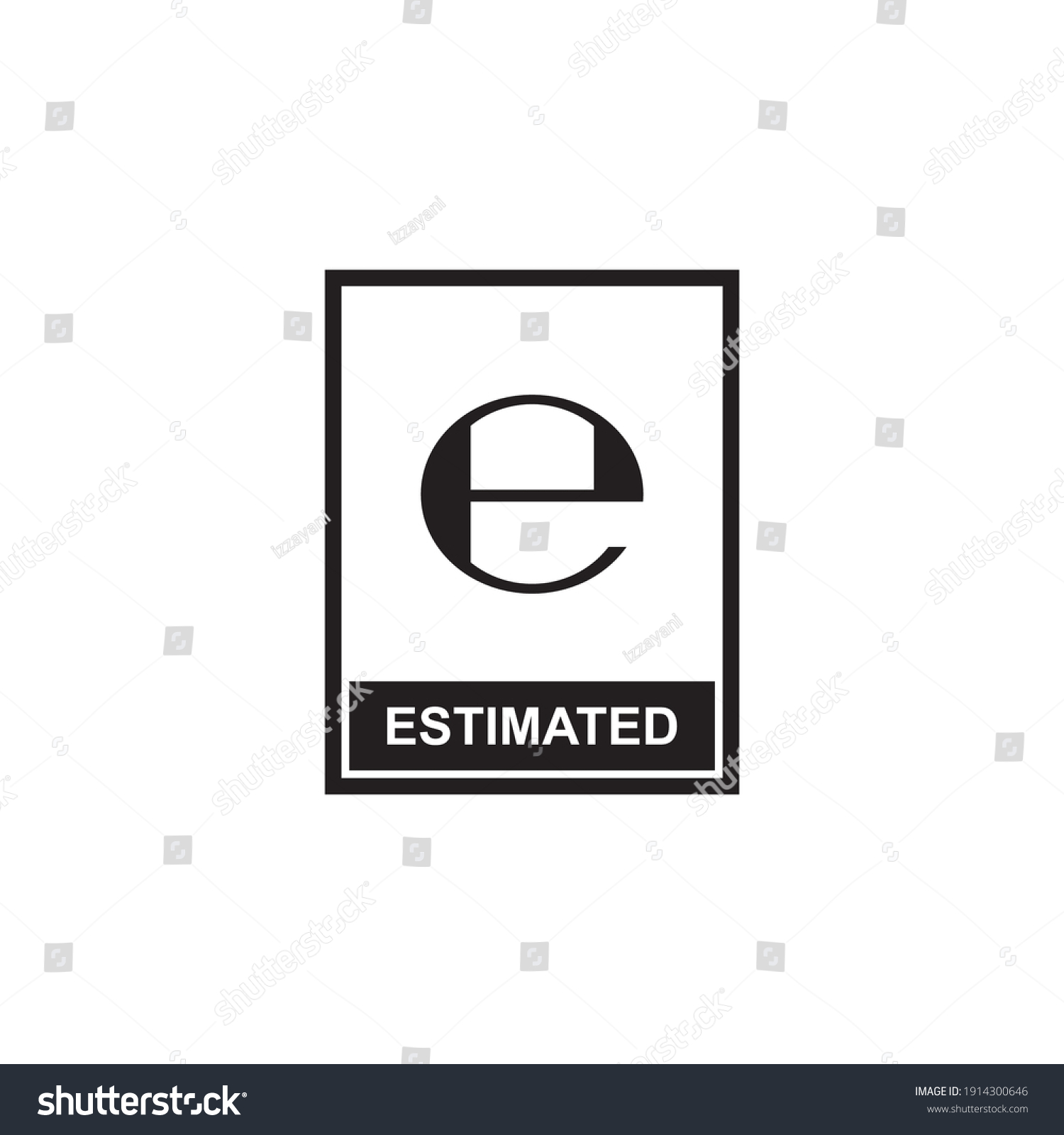 Estimated Packaging Icon Symbol Sign Vector Stock Vector (Royalty Free ...