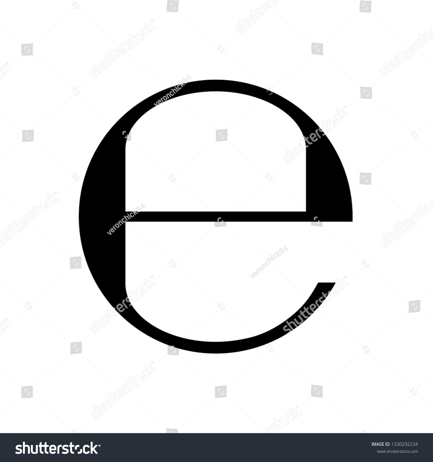 Estimated Sign E Mark Symbol Stock Vector (Royalty Free) 1330292234 ...