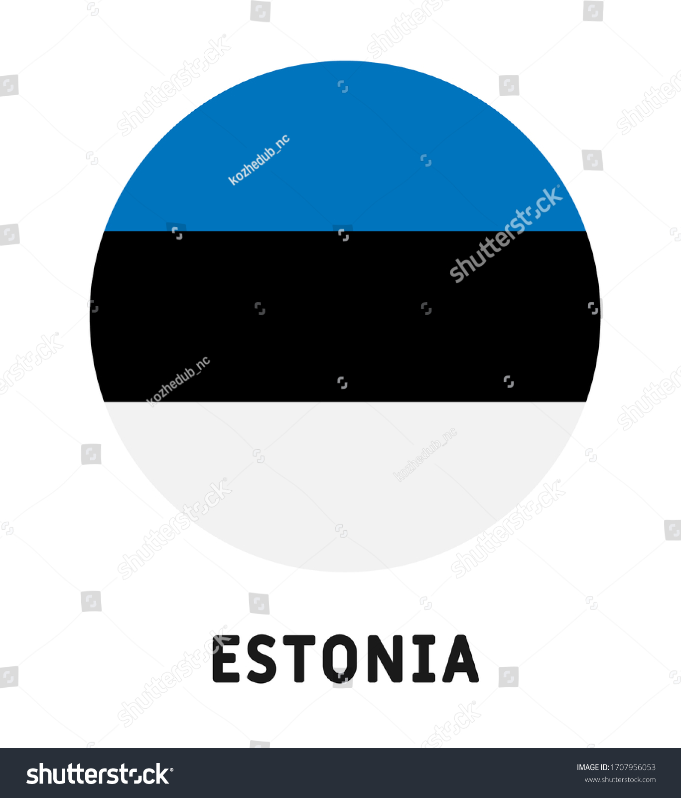 Estonia Flag Round Circle Vector Stock Vector (Royalty Free) 1707956053 ...