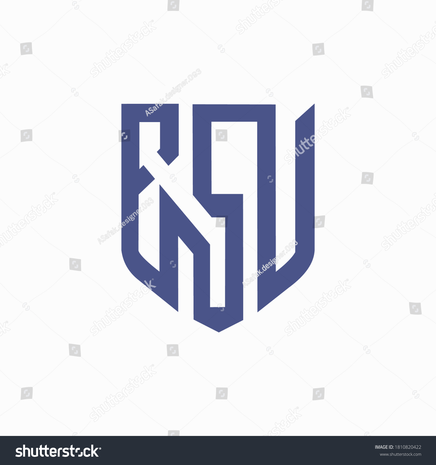 Esu Logo Icon Font Vector Template Stock Vector (Royalty Free ...