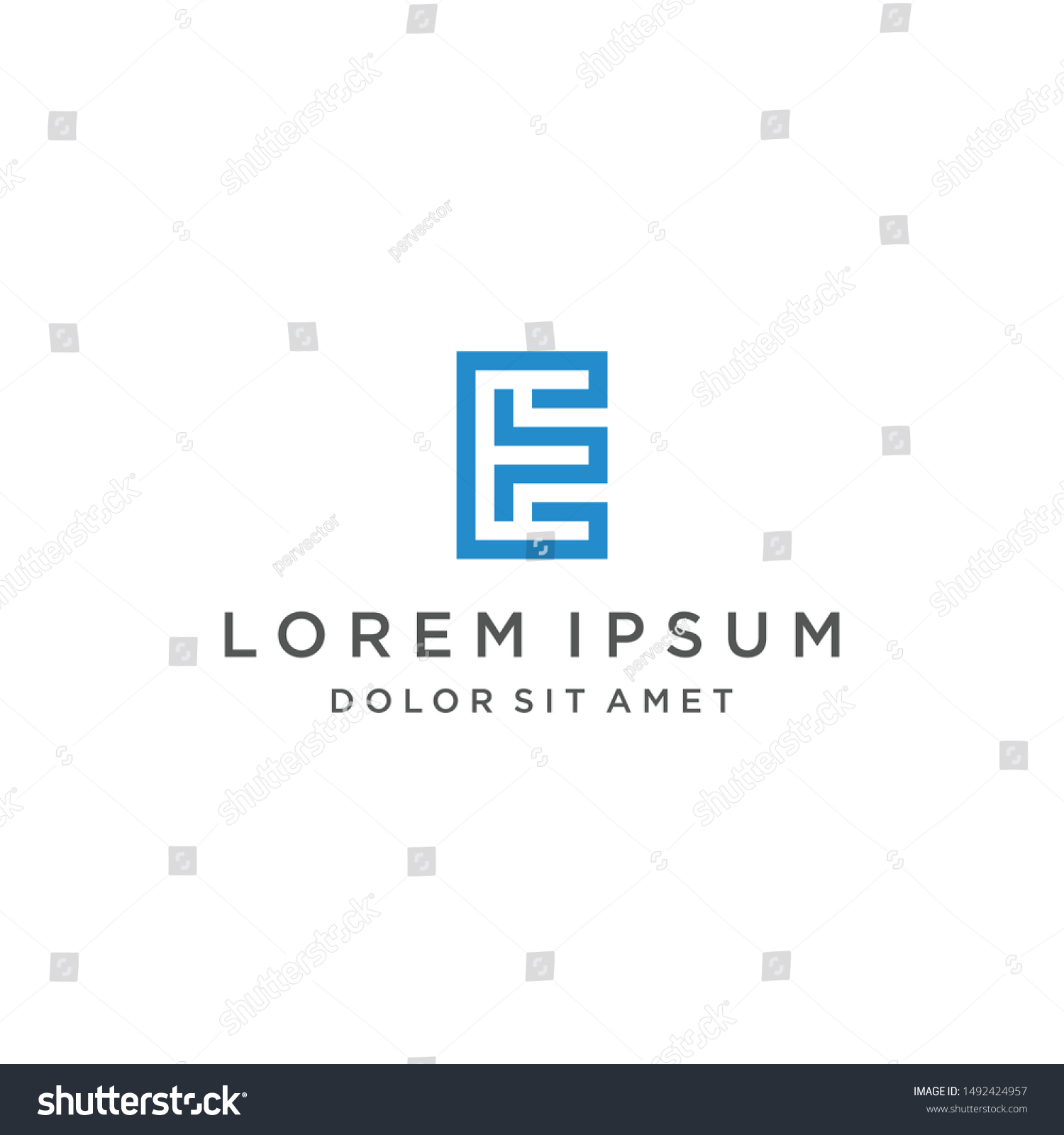 Et Logo Monogram Icon Vector Template Stock Vector (Royalty Free ...