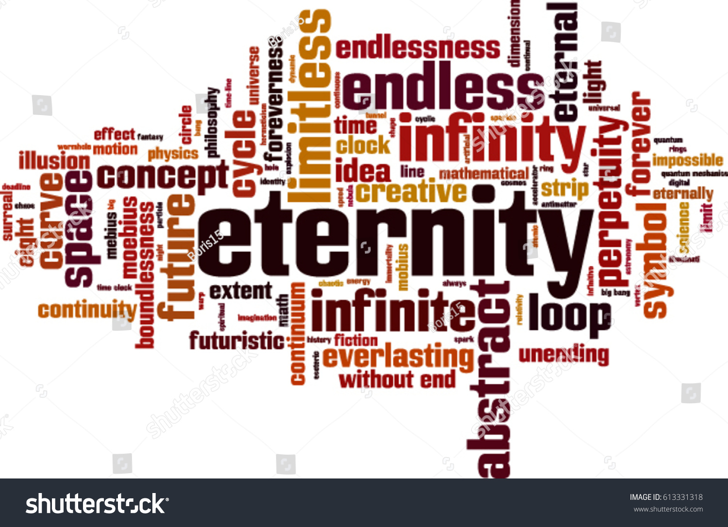 Eternity Word Cloud Concept Vector Illustration Stock Vector (Royalty ...