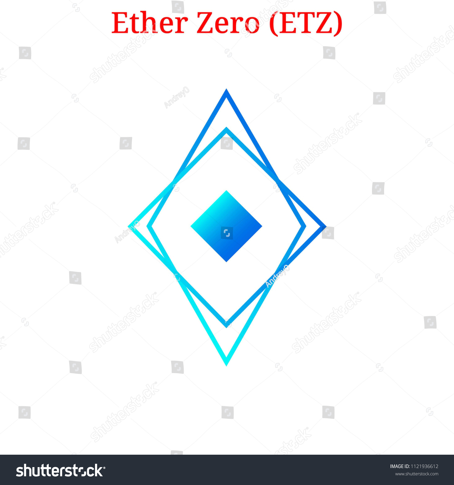 Ether Zero Etz Cryptocurrency Logo Stock Vector (Royalty Free ...