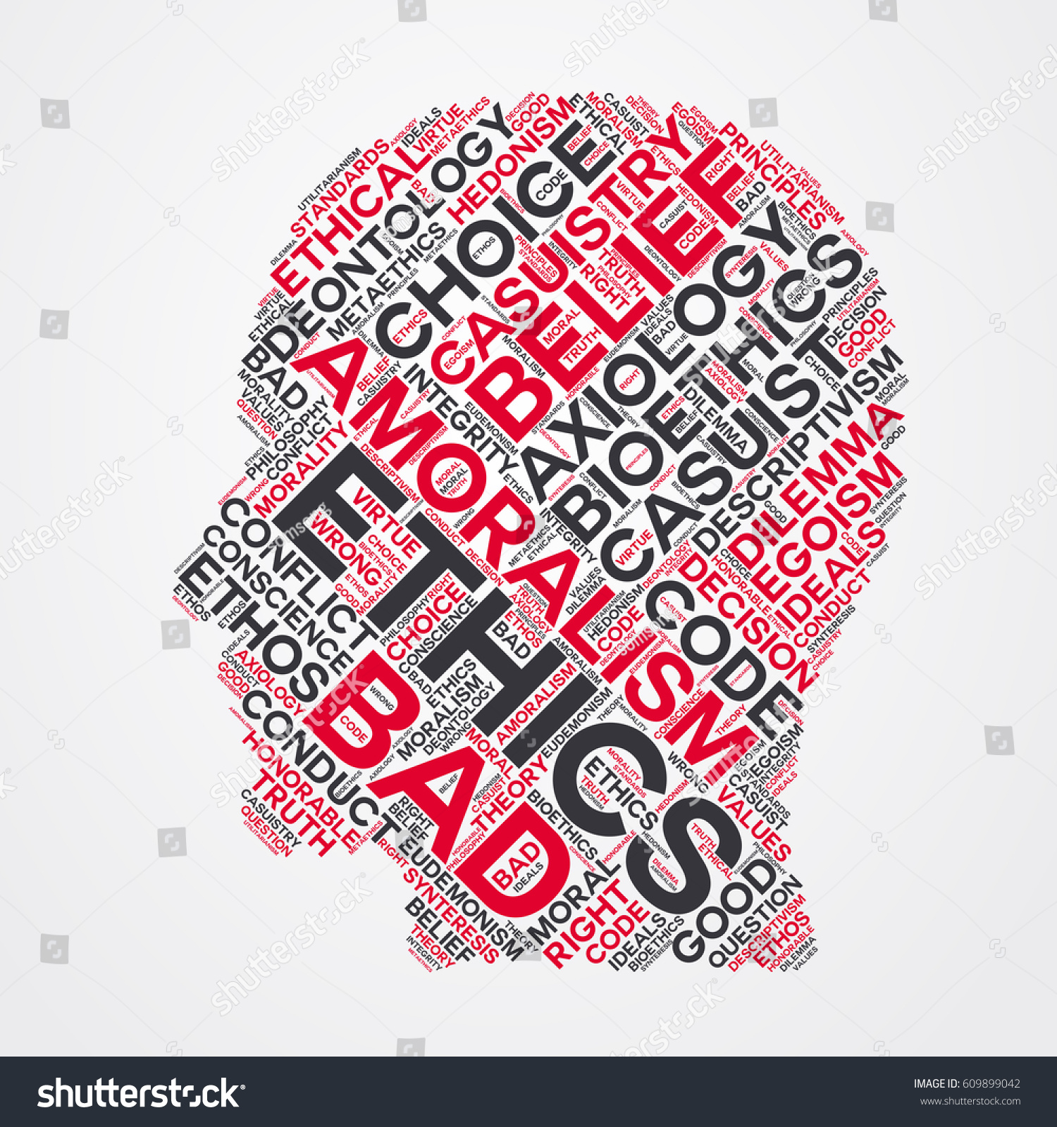 Ethics Word Cloud Head Typography Stock Vector (Royalty Free) 609899042 ...