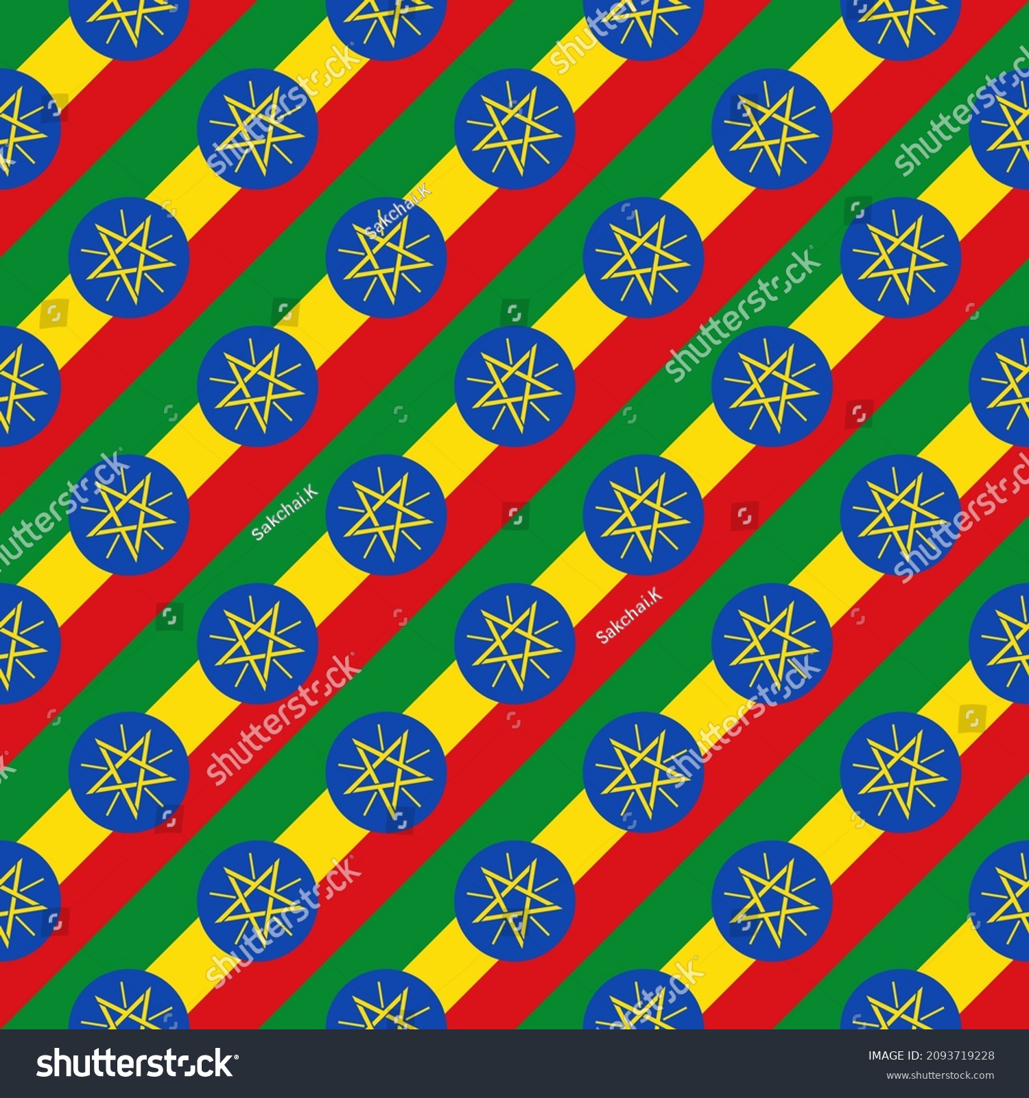 Ethiopia Flag Pattern Vector Illustration Abstract Stock Vector ...