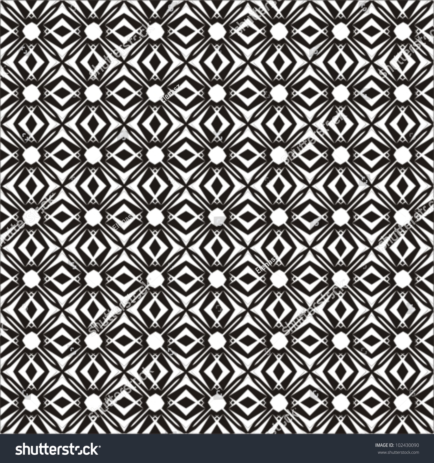 Ethnic Background Black White Seamless Pattern Stock Vector (Royalty ...