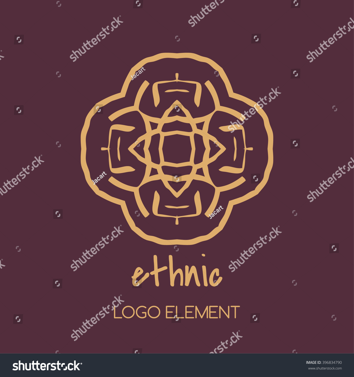 Ethnic Elements Vector Logo Design Template Stock Vector (Royalty Free ...