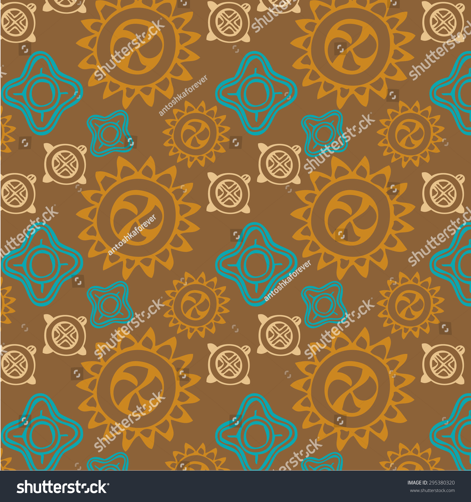 Ethnic Symbols Background Frame Stock Vector (Royalty Free) 295380320 ...