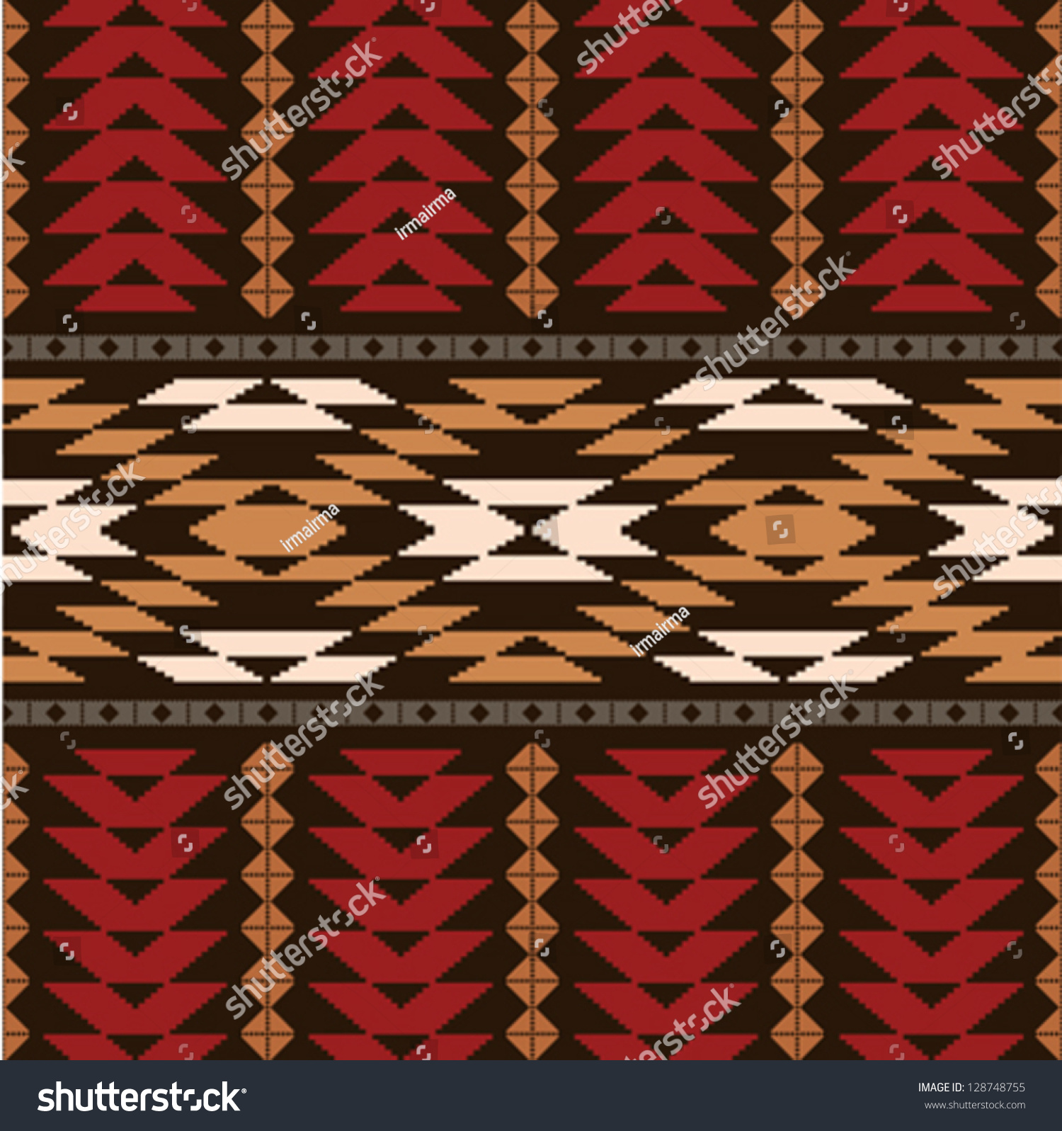 Ethnic Traditional Native American Textile Pattern Stock Vector ...