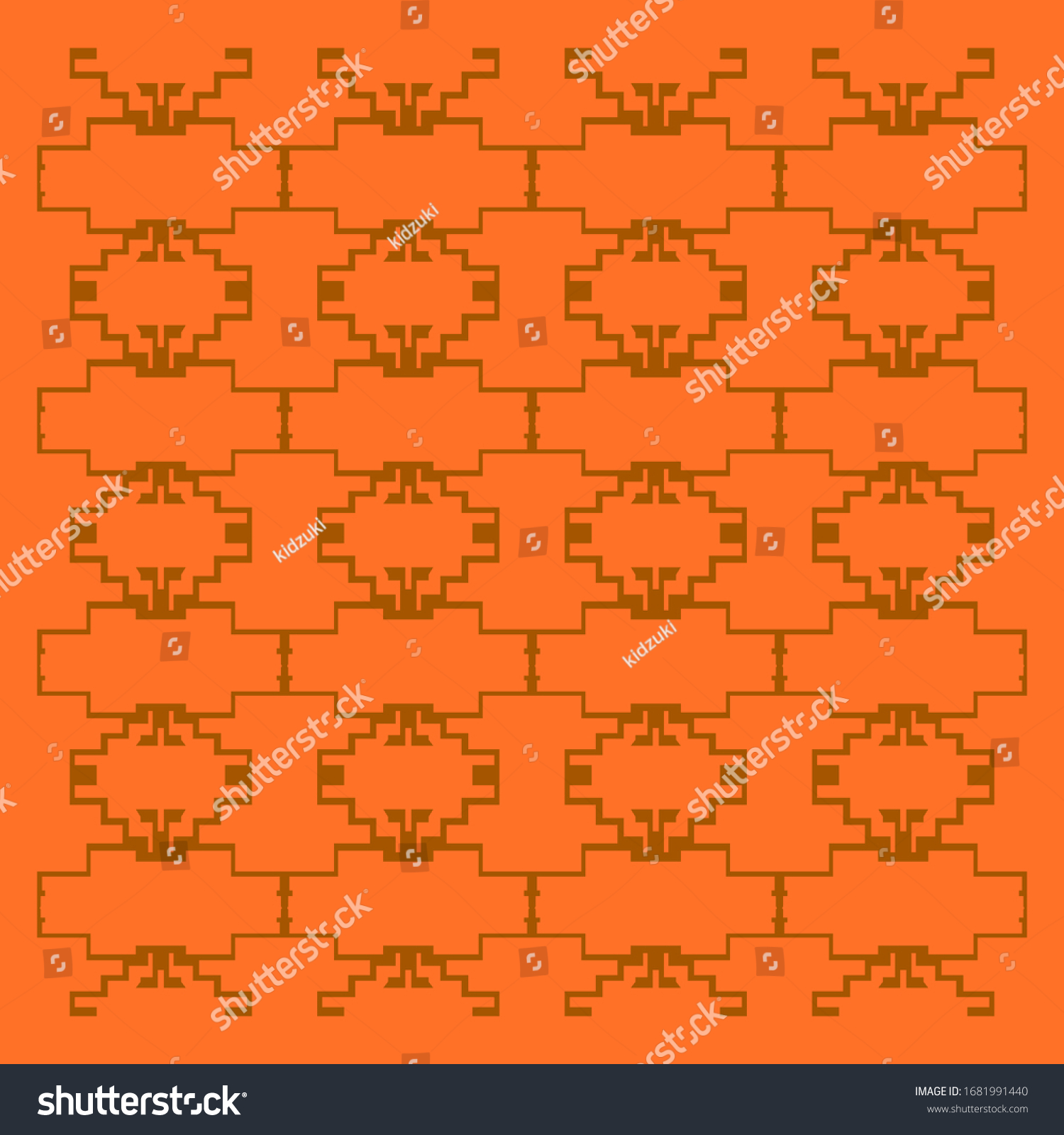 Ethno Design Blocks Aztecs Zig Zag Stock Vector (Royalty Free ...