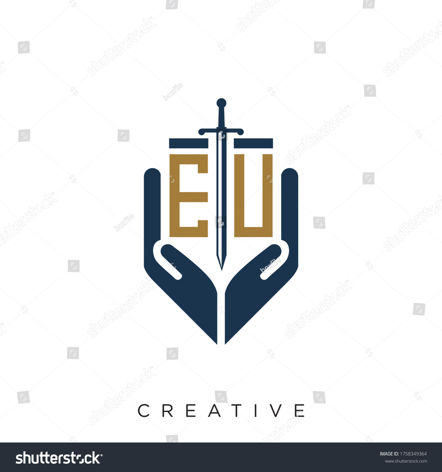 Eu Logo Design Vector Icon Symbol Stock Vector (Royalty Free ...
