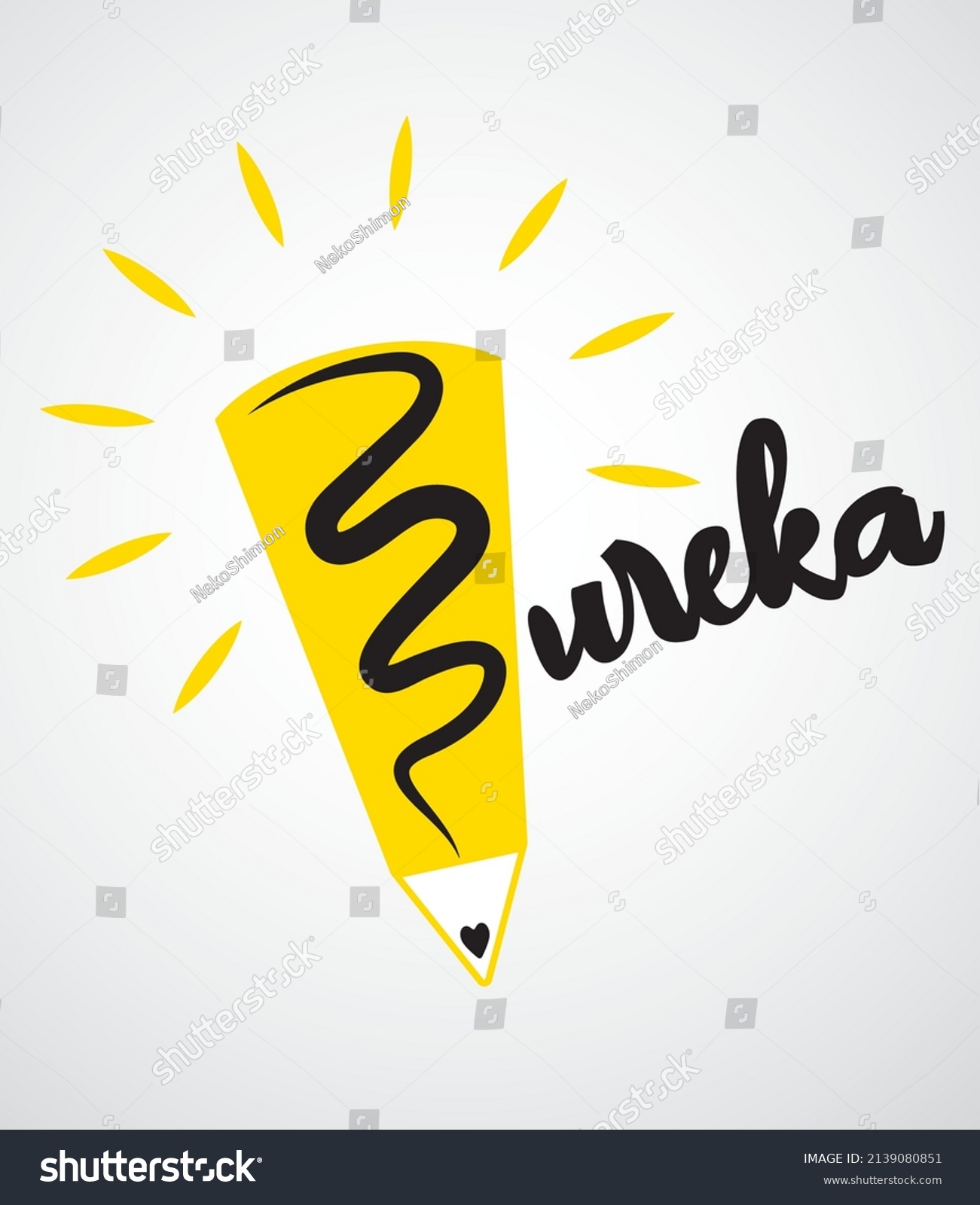 Eureka Moment Creative Thinking Idea Playful Stock Vector (Royalty Free ...
