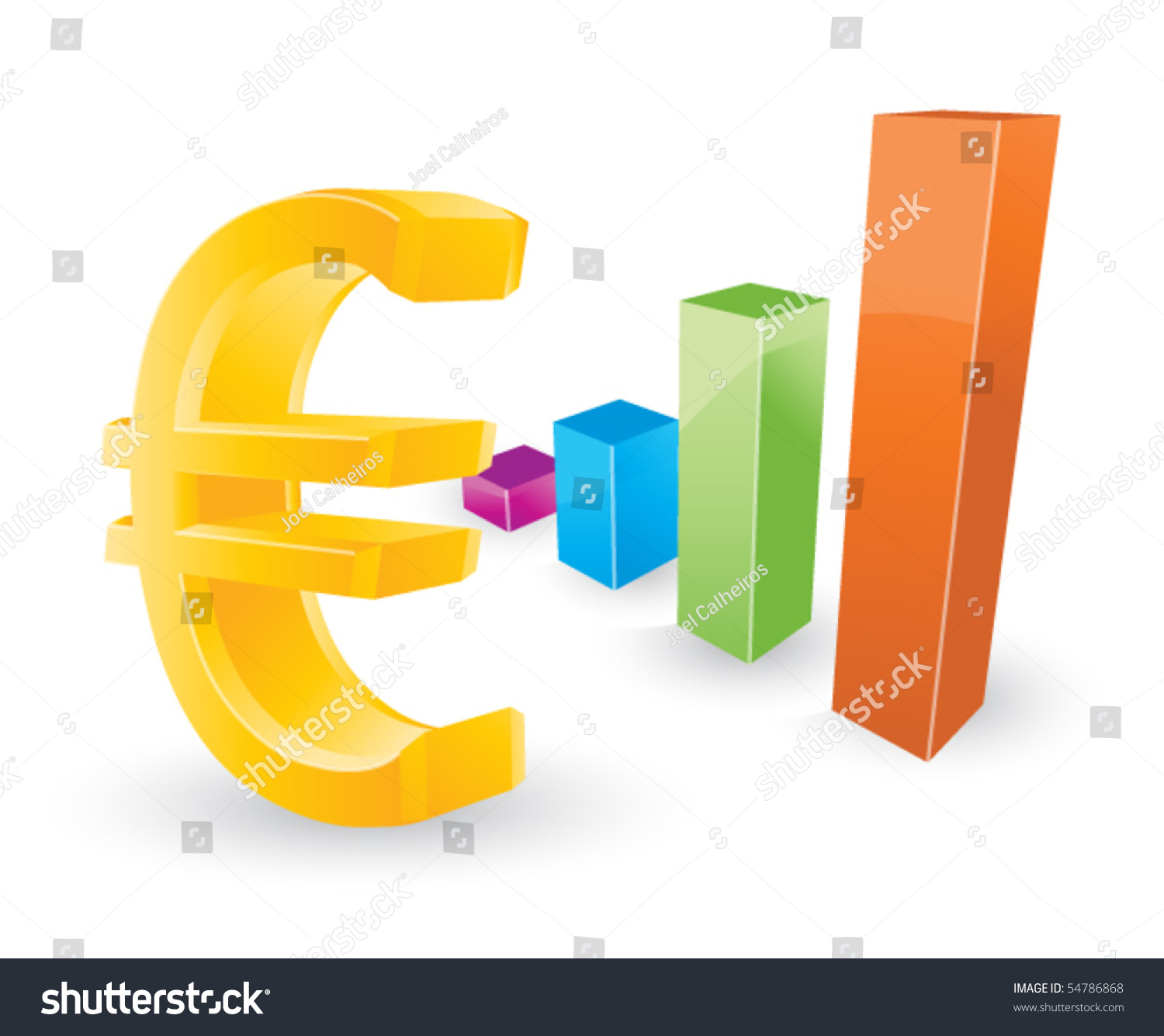 Euro Chart Illustration Stock Vector (Royalty Free) 54786868