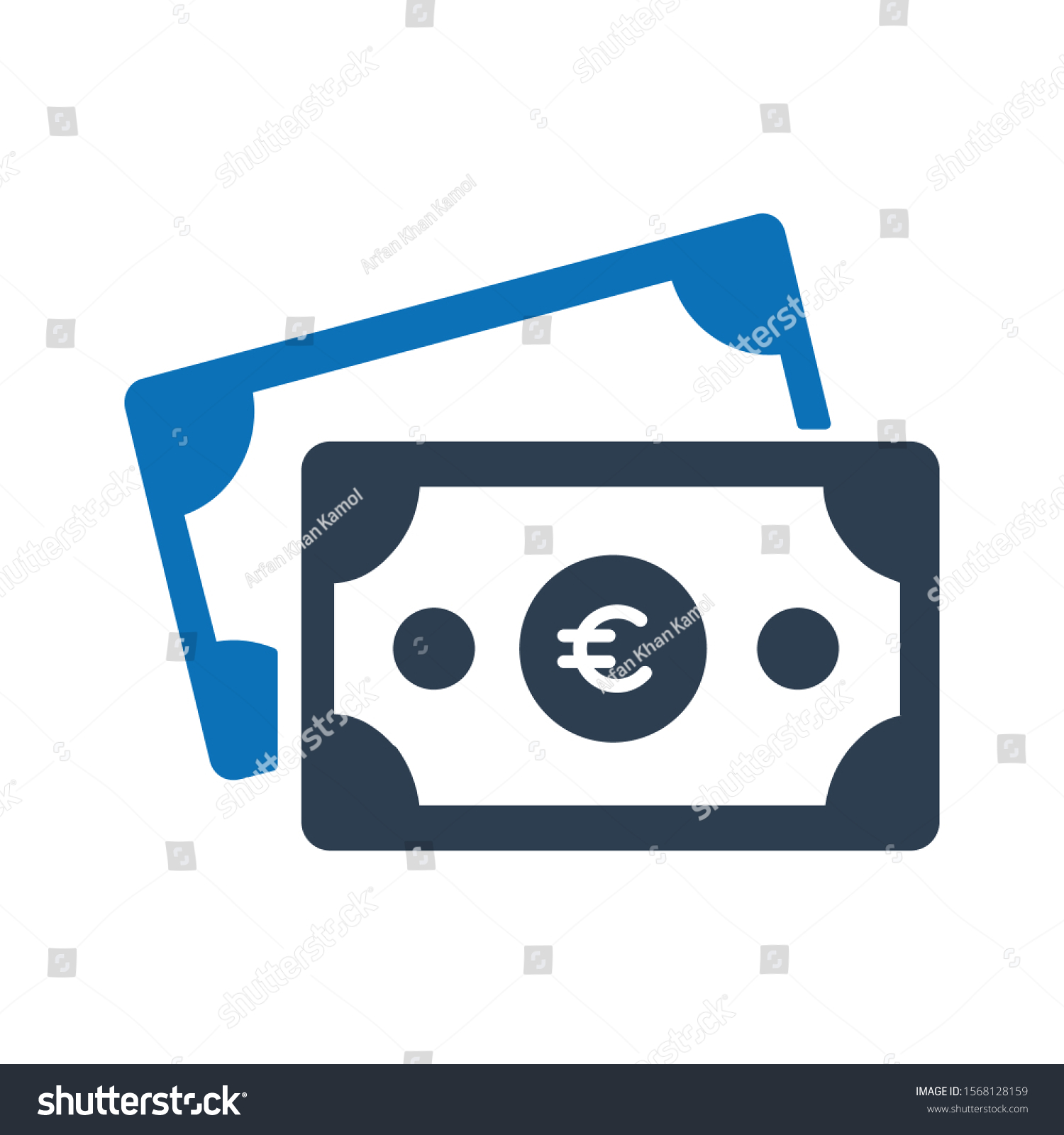 Euro Icon Cash Vector Graphics Stock Vector (Royalty Free) 1568128159 ...