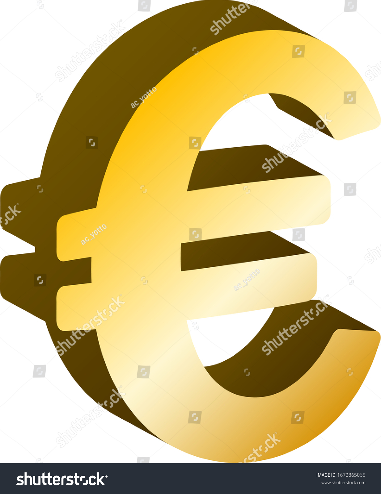 Euro Mark Isolated Vector Illustration Stock Vector (Royalty Free ...