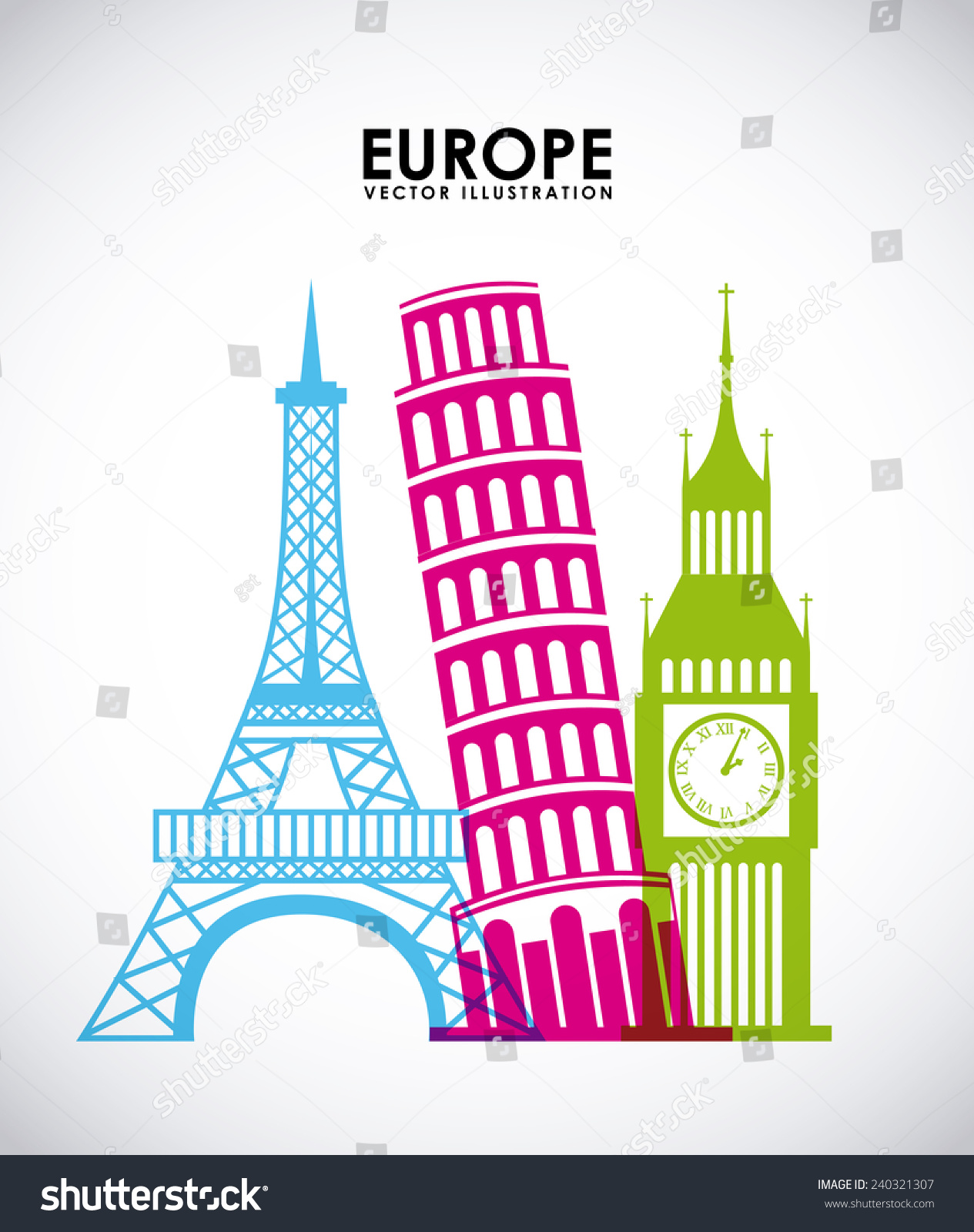Europe Countries Stock Vector Illustration 240321307 : Shutterstock
