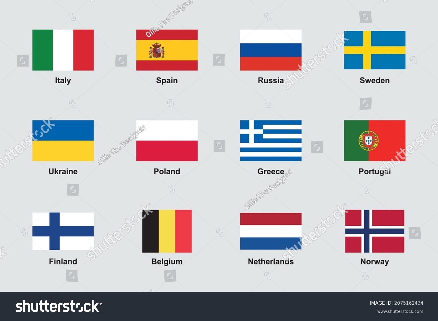 Europe Flags Official Proportions Flat Vector Stock Vector (Royalty ... Europe Flags Official Proportions Flat Vector Stock Vector (Royalty ...