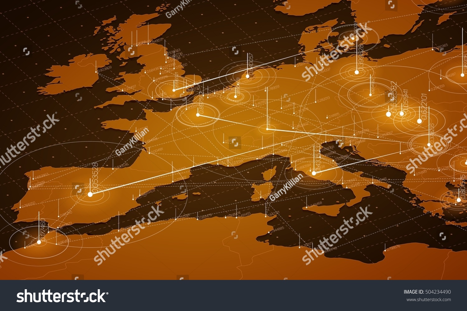 Europa mapea la visualización de grandes: vector de stock (libre de ...